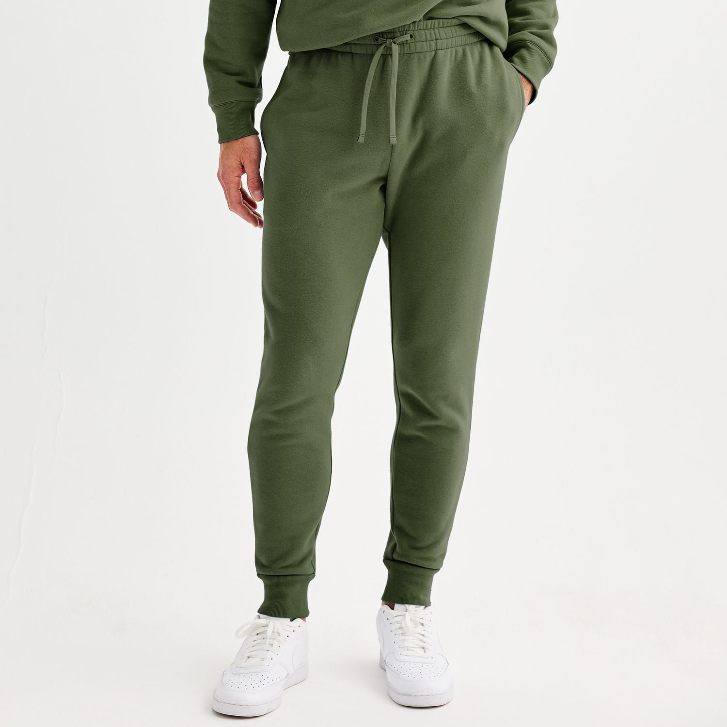 Men's Tek Gear® Ultra Soft Fleece Midweight Joggers Color: Army Bottle ...