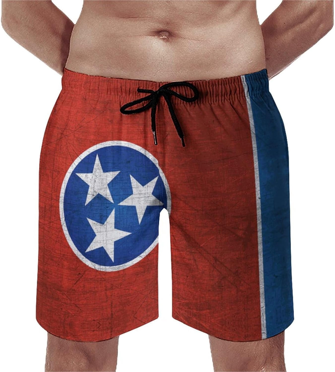 Men's Tennessee Flag Swim Trunks Quick Drying Bathing 3D Printing Uit ...