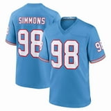 Men's Tennessee Simmons 98 Light Blue Alternate Sports Player Game ...
