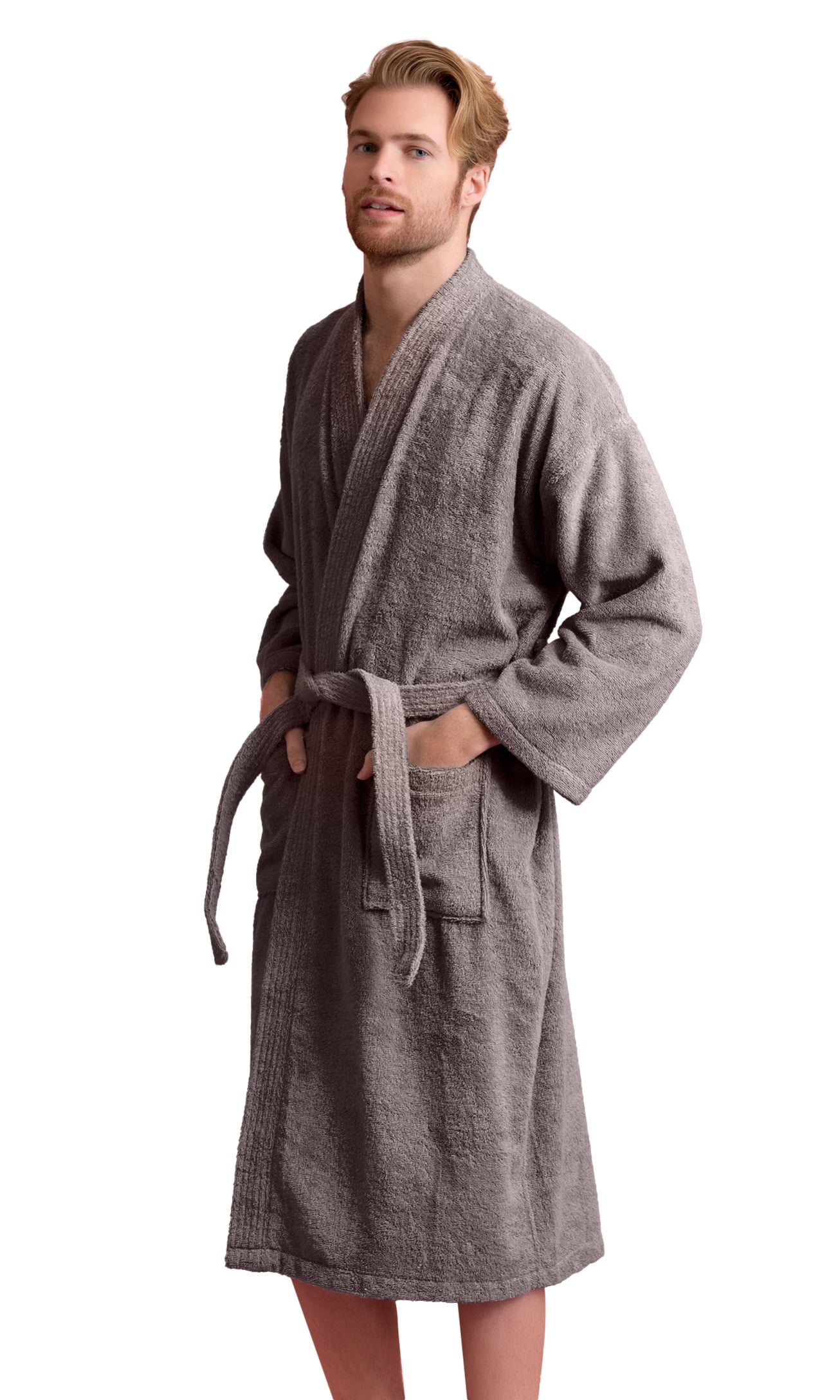 Ultimate Comfort Men's Cotton Terry Bathrobe - Soft, Absorbent, Cozy ...