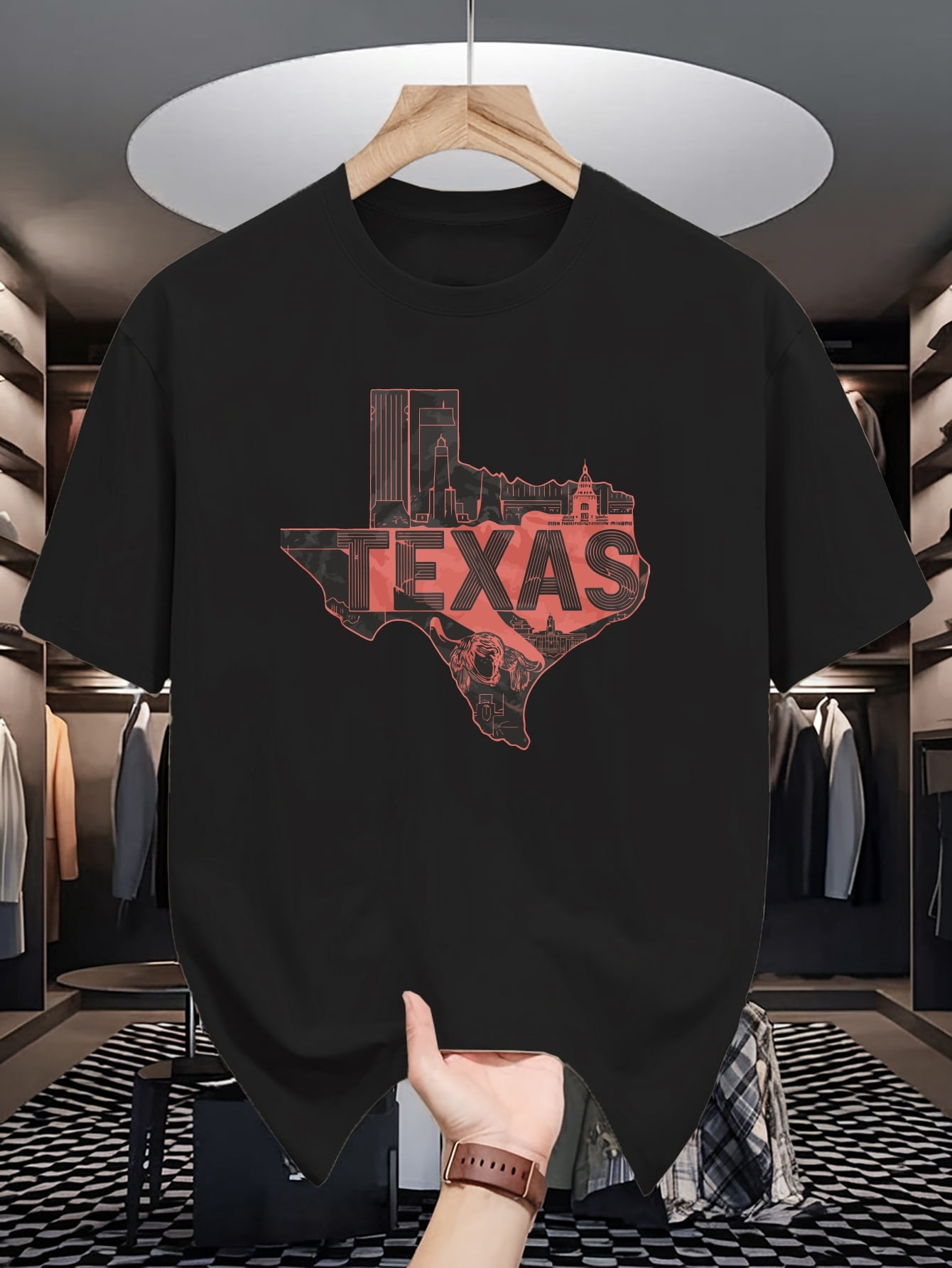 Men's Texas State Pride Skyline Graphic T-Shirt - Walmart.com