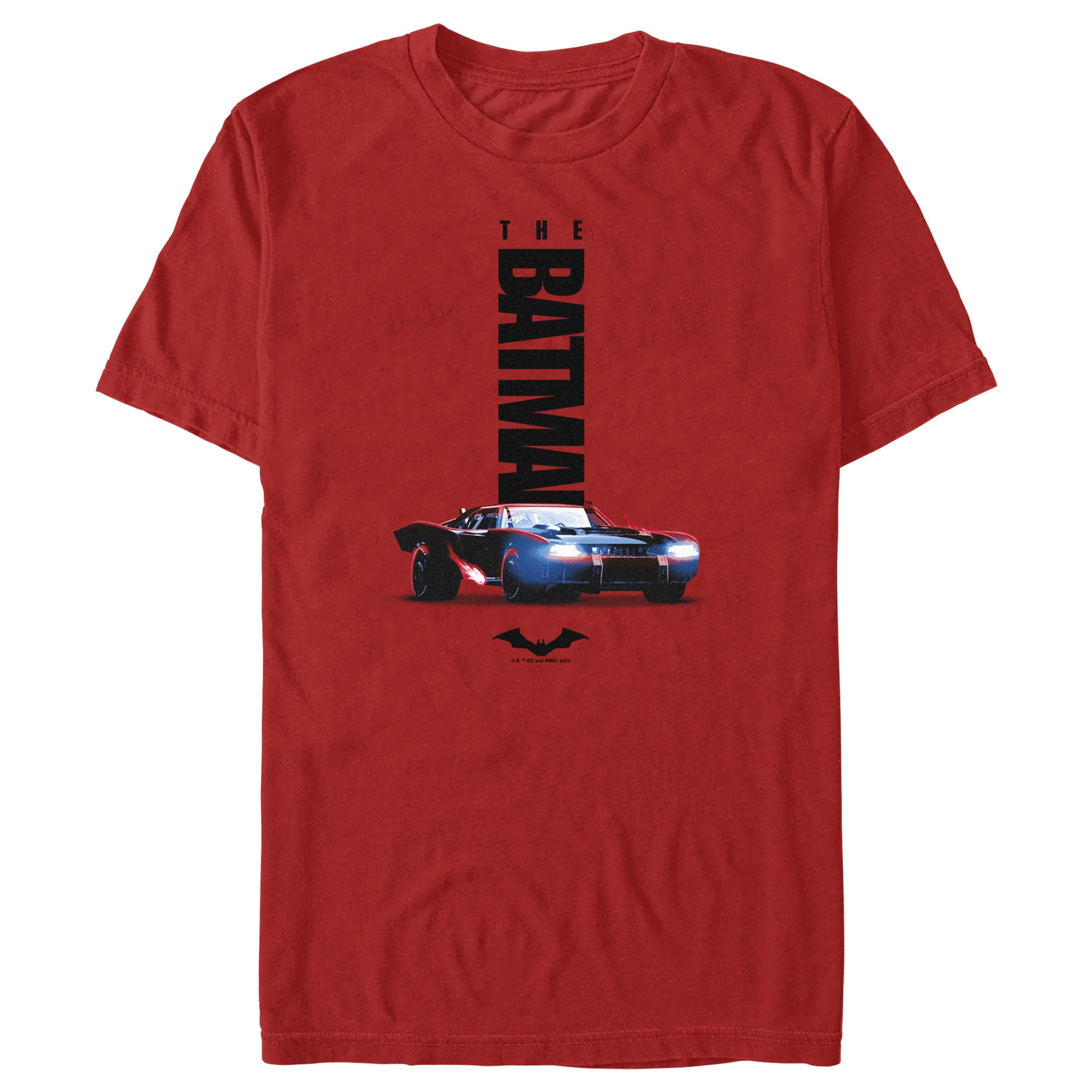 Men's The Batman Batmobile Logo Graphic Tee Red Small - Walmart.com