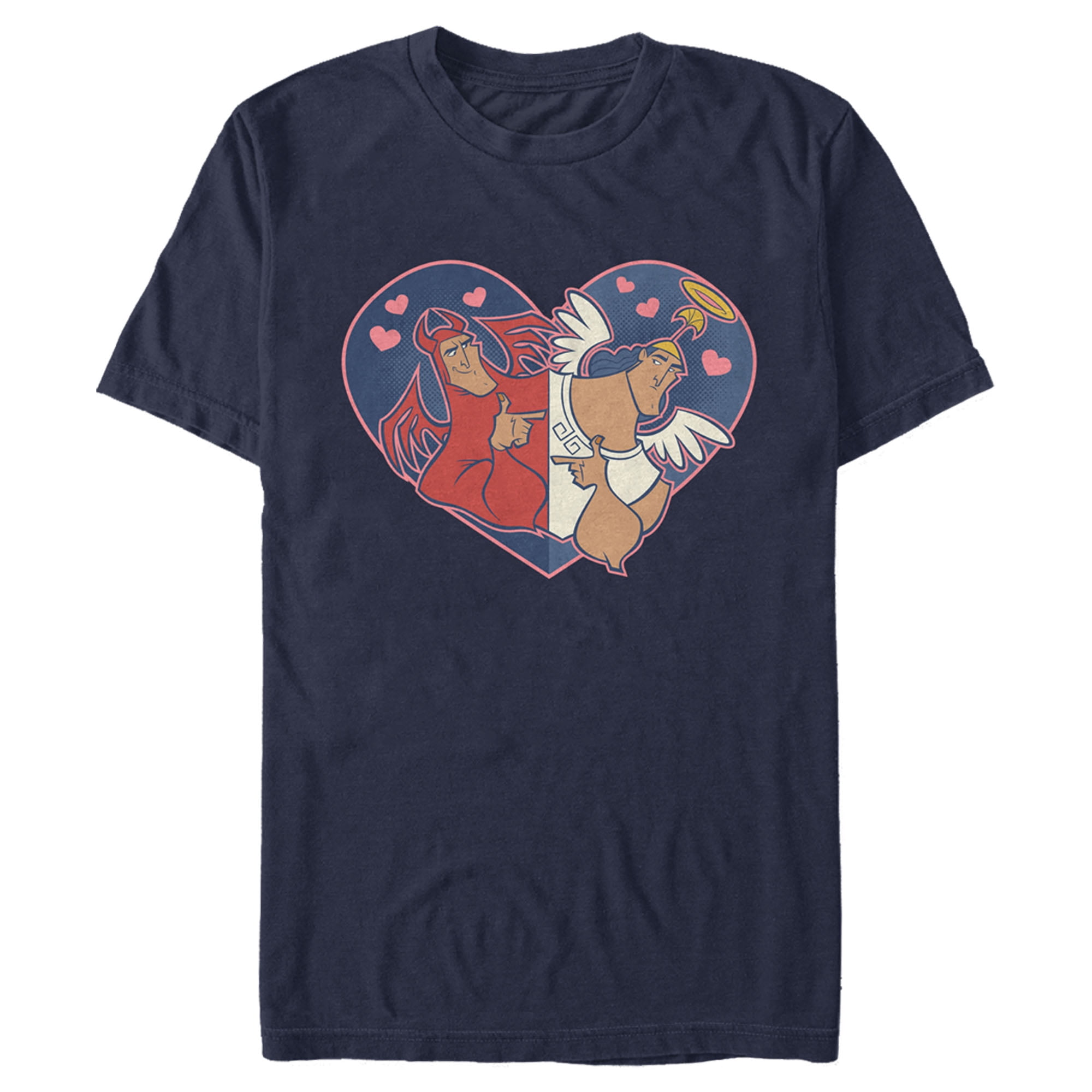 Men's The Emperor's New Groove Angel and Devil Kronk Graphic Tee Navy ...