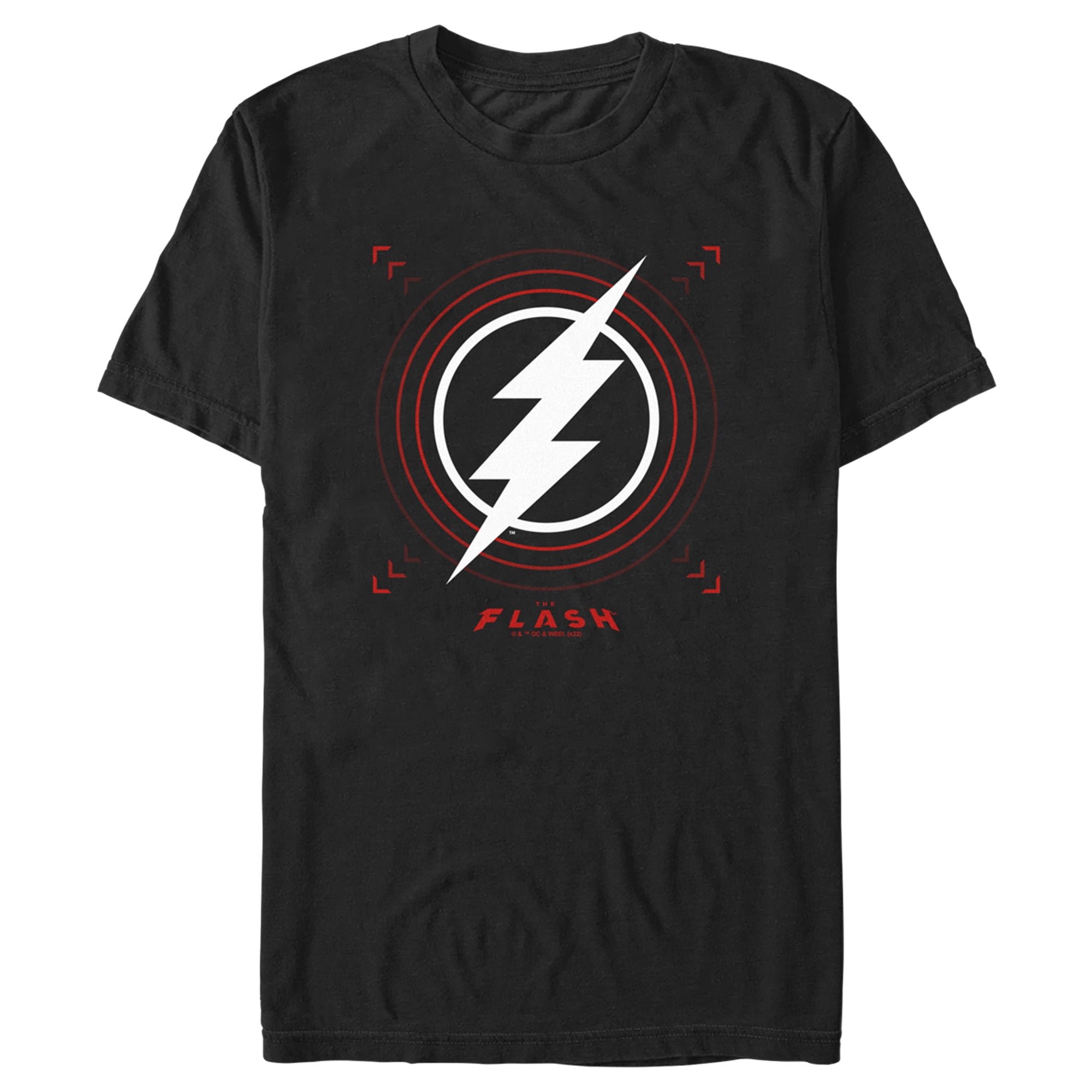 Men's The Flash Large Lightning Bolt Stamp Graphic Tee Black 3X Large ...