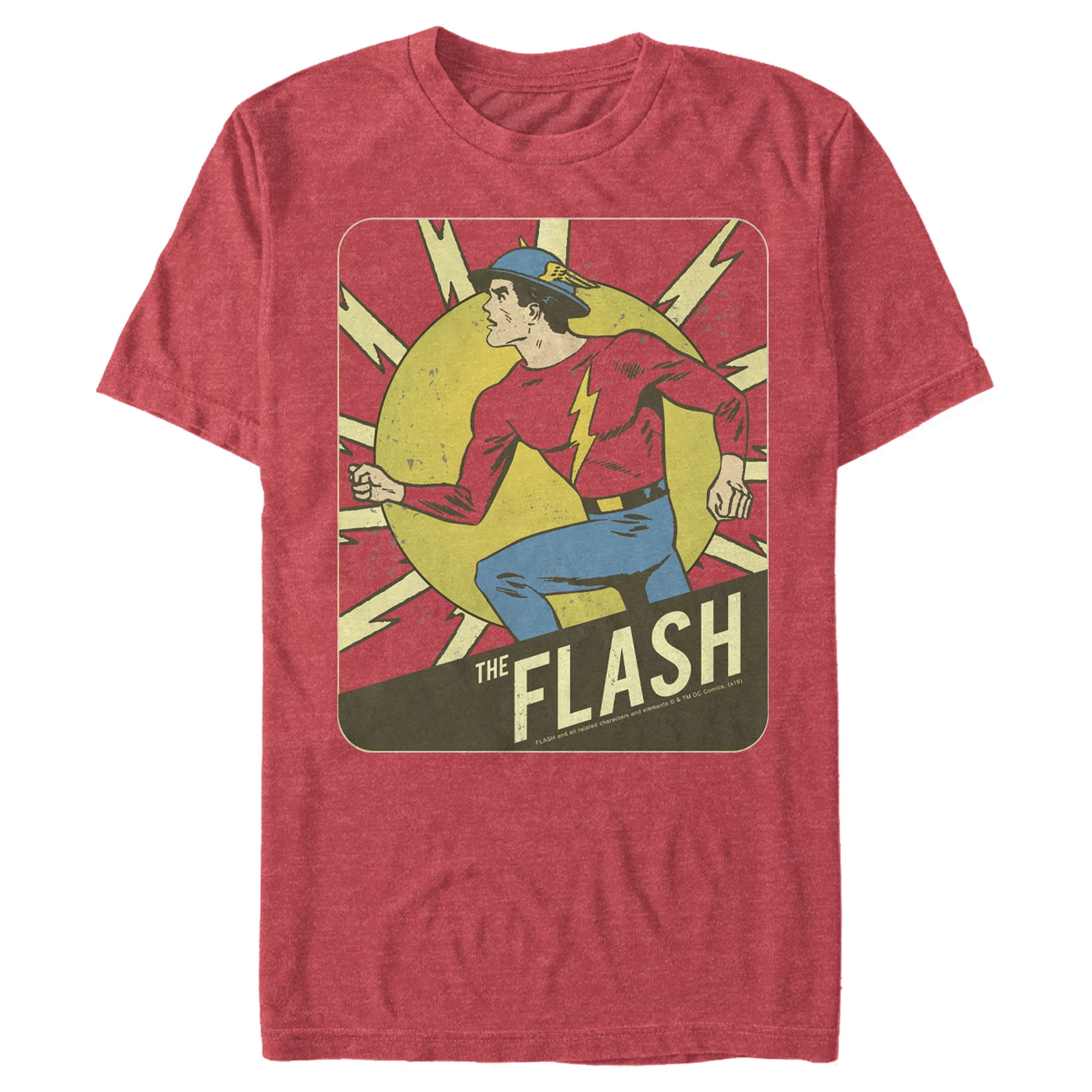 Men's The Flash Vintage Frame Graphic Tee Red Heather 2X Large ...