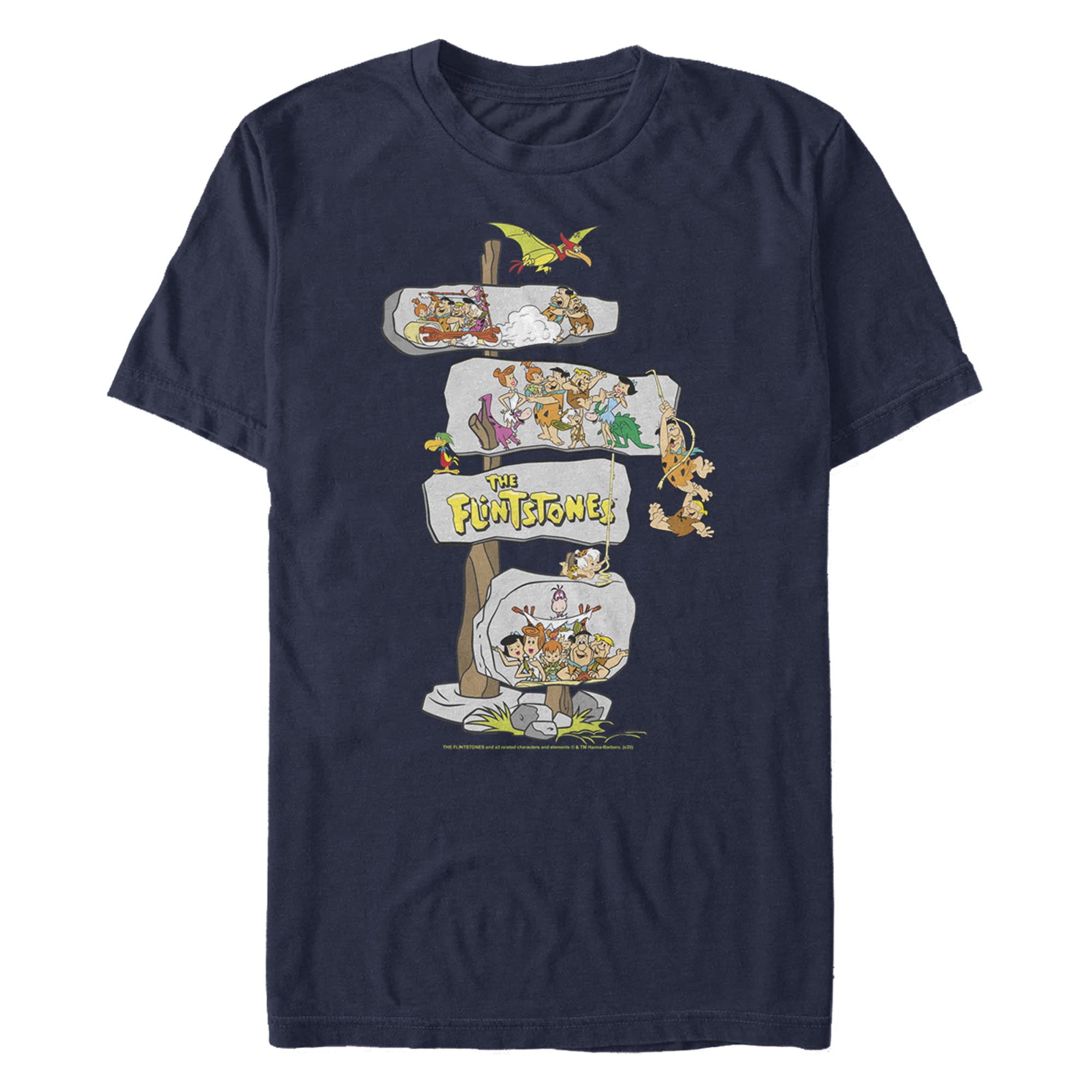 Men's The Flintstones Direction Sign Graphic T-Shirt - Walmart.com