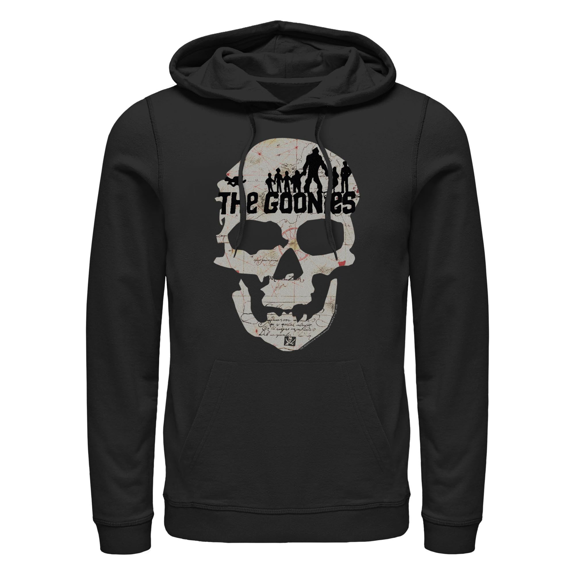 Men's The Goonies Skull Map Logo Pull Over Hoodie - Walmart.com