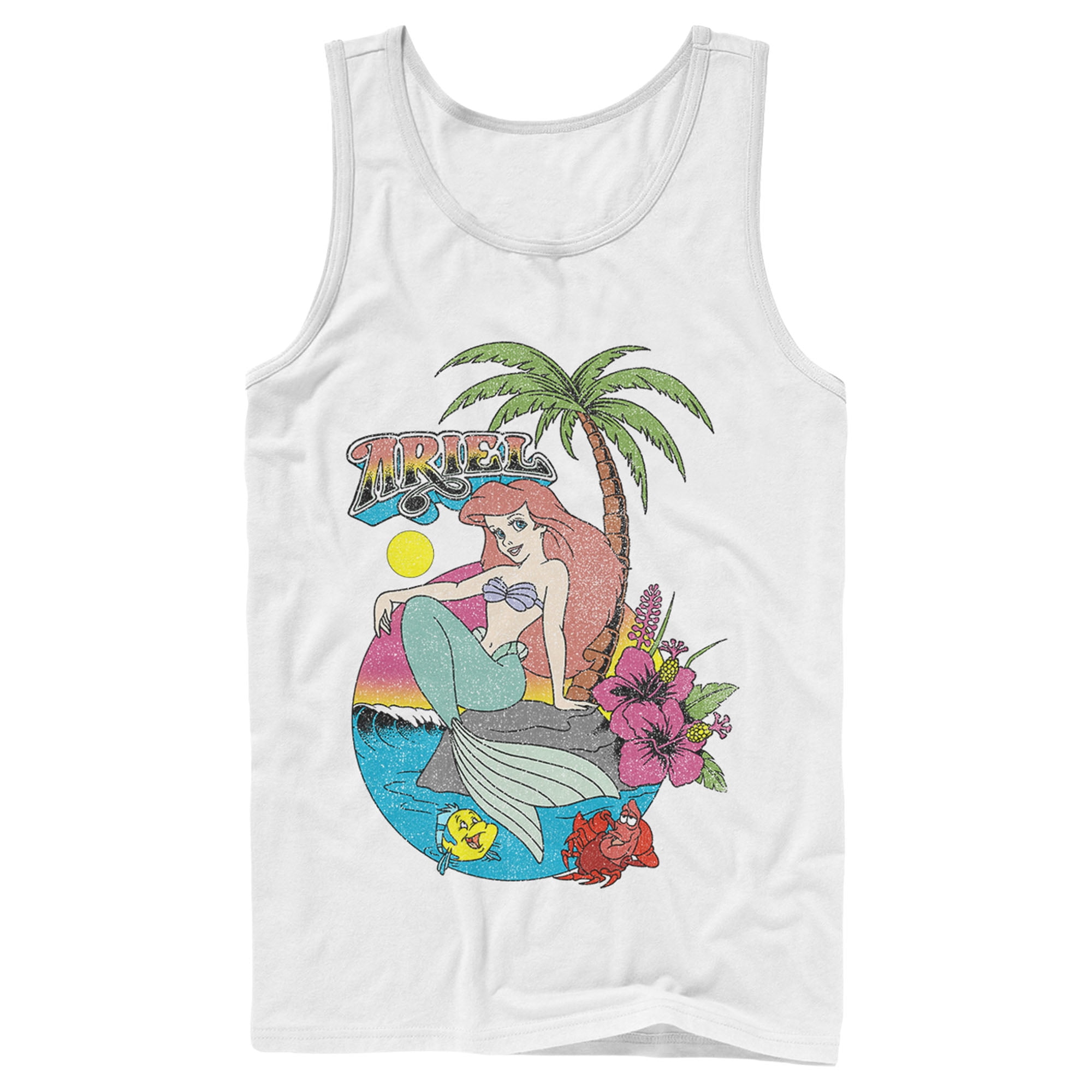 Men's The Little Mermaid Aloha Ariel Tank Top - Walmart.com
