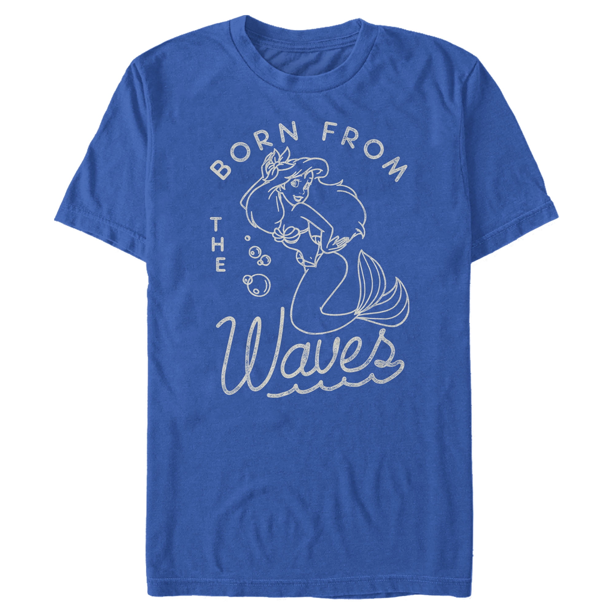 Men's The Little Mermaid Ariel Born From the Waves Graphic T-Shirt ...
