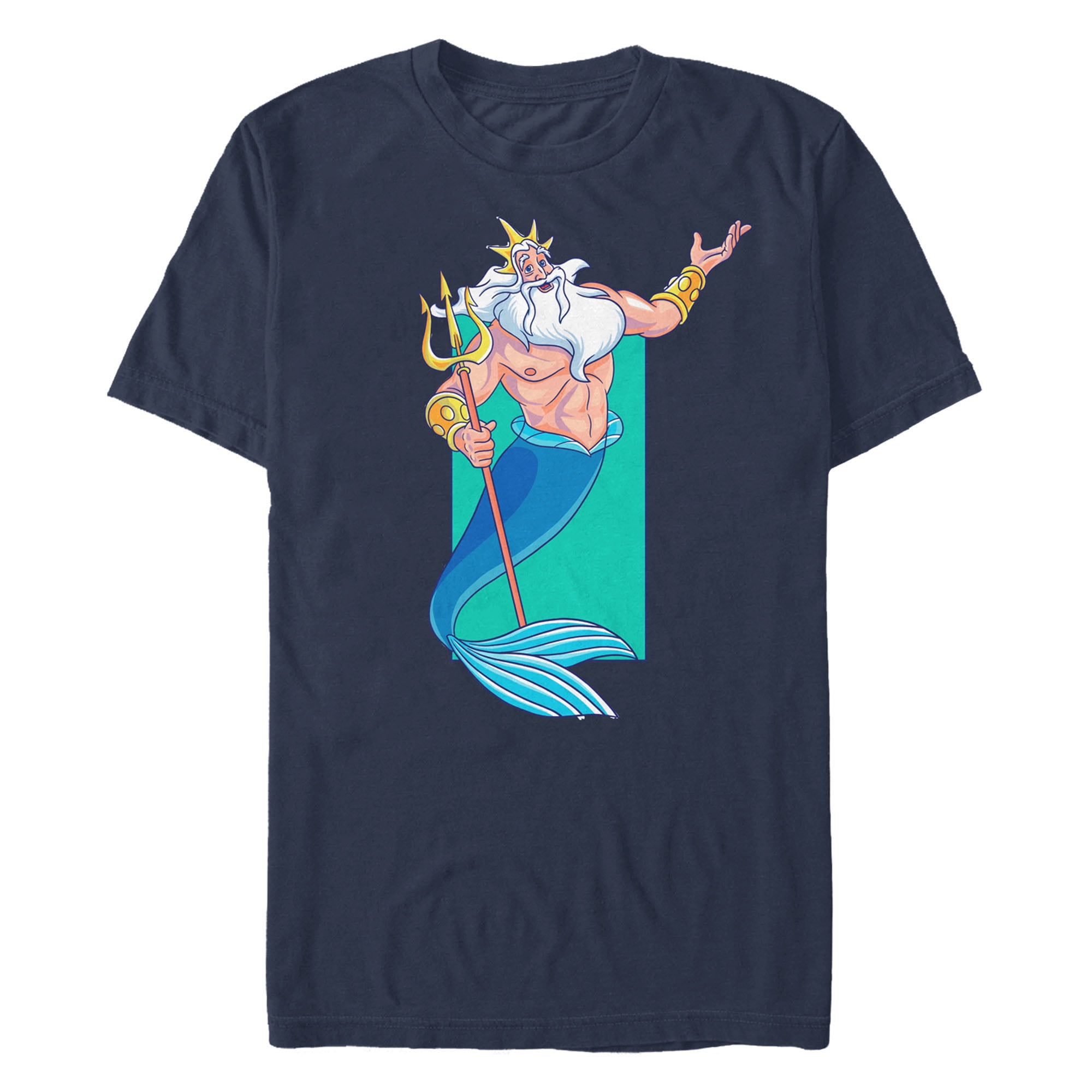 Men's The Little Mermaid King Triton Portrait Graphic T-Shirt - Walmart.com