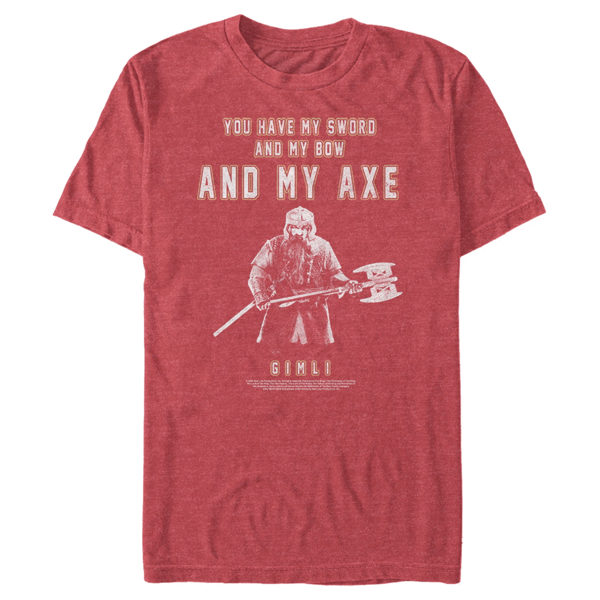 Men's The Lord of the Rings Fellowship of the Ring Gimli You Have My ...