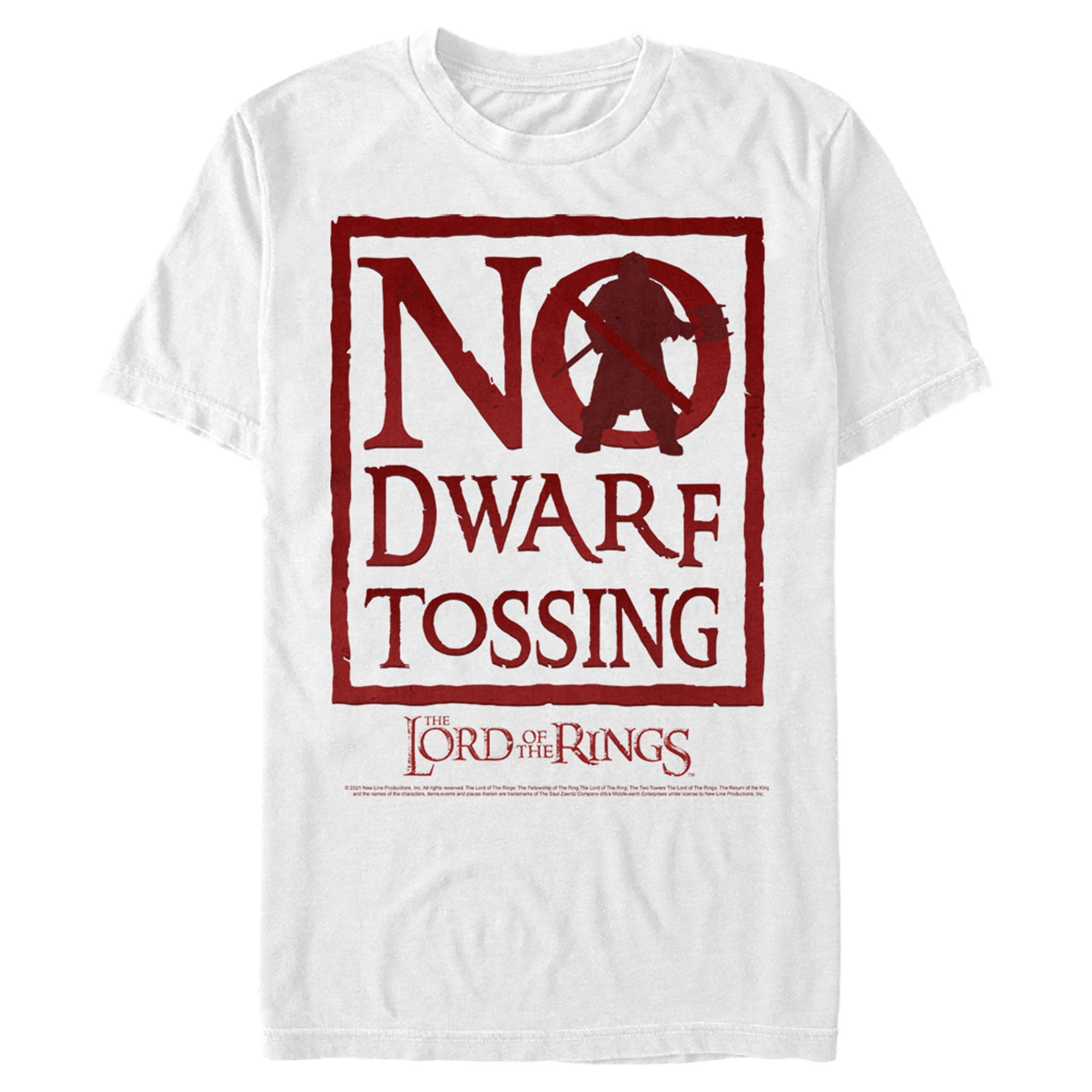Men's The Lord of the Rings Fellowship of the Ring No Dwarf Tossing ...