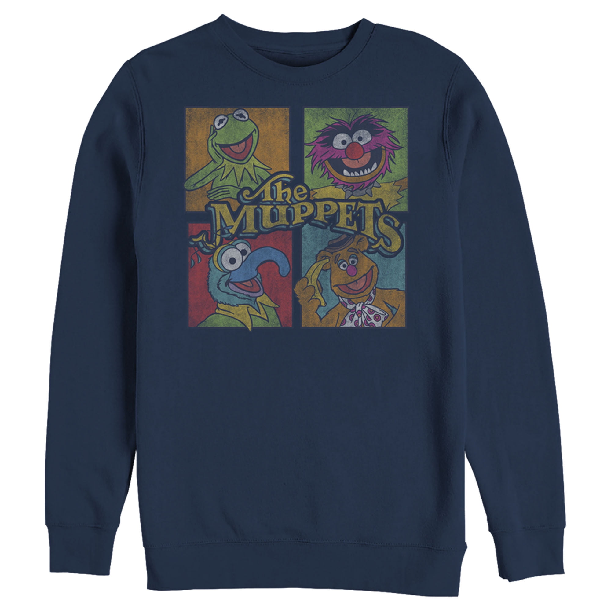 Men's The Muppets Character Panels Sweatshirt Navy Blue Medium ...