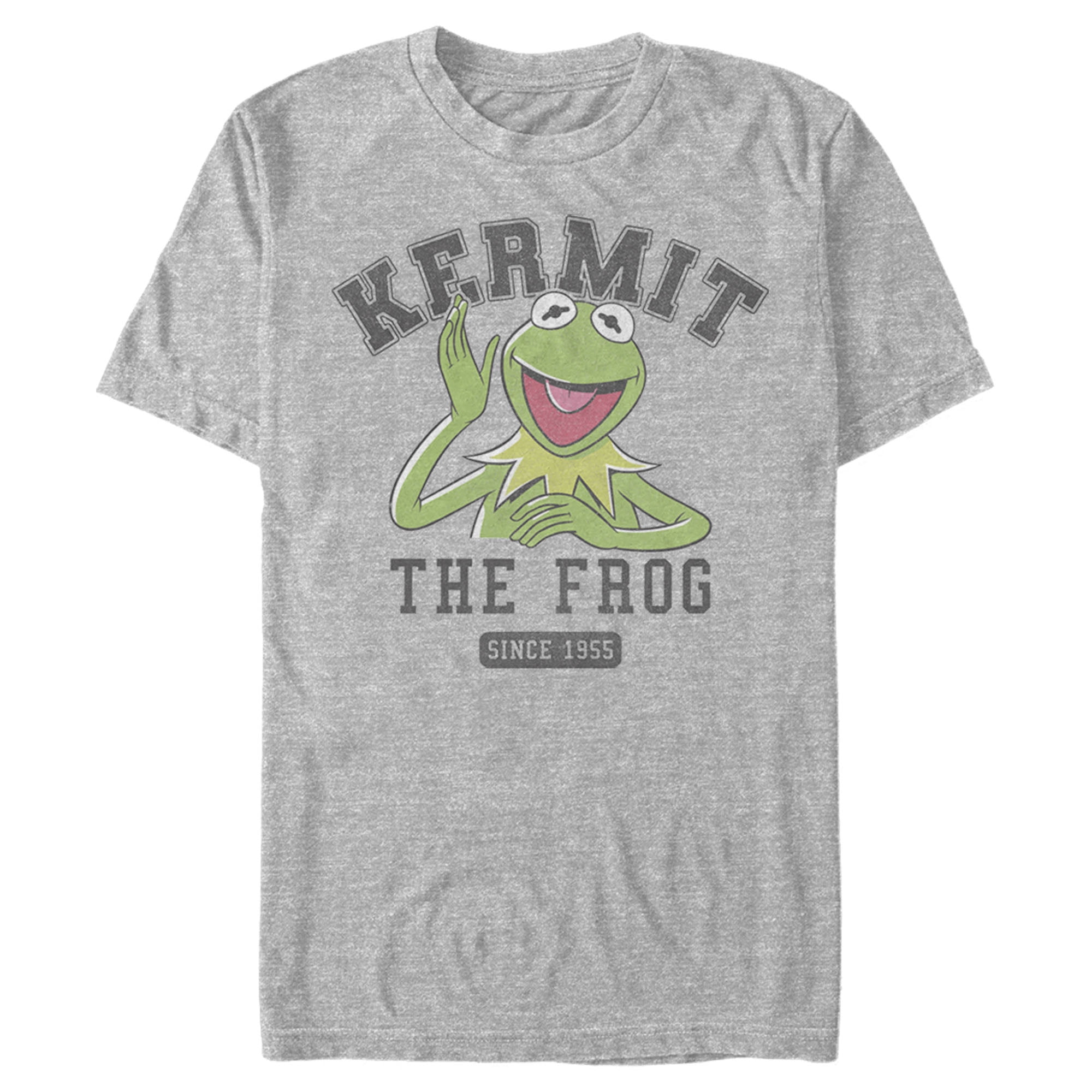 Men's The Muppets Kermit 1955 Collegiate Graphic Tee Athletic Heather X ...