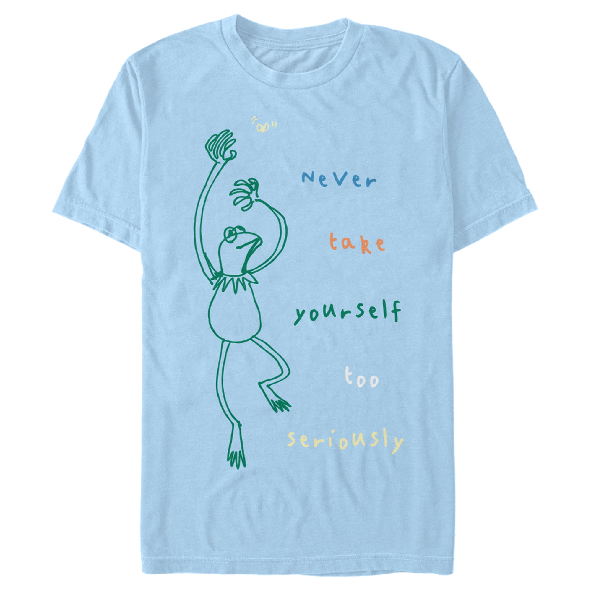 Men's The Muppets Kermit Serious Dance Graphic Tee Light Blue Large ...