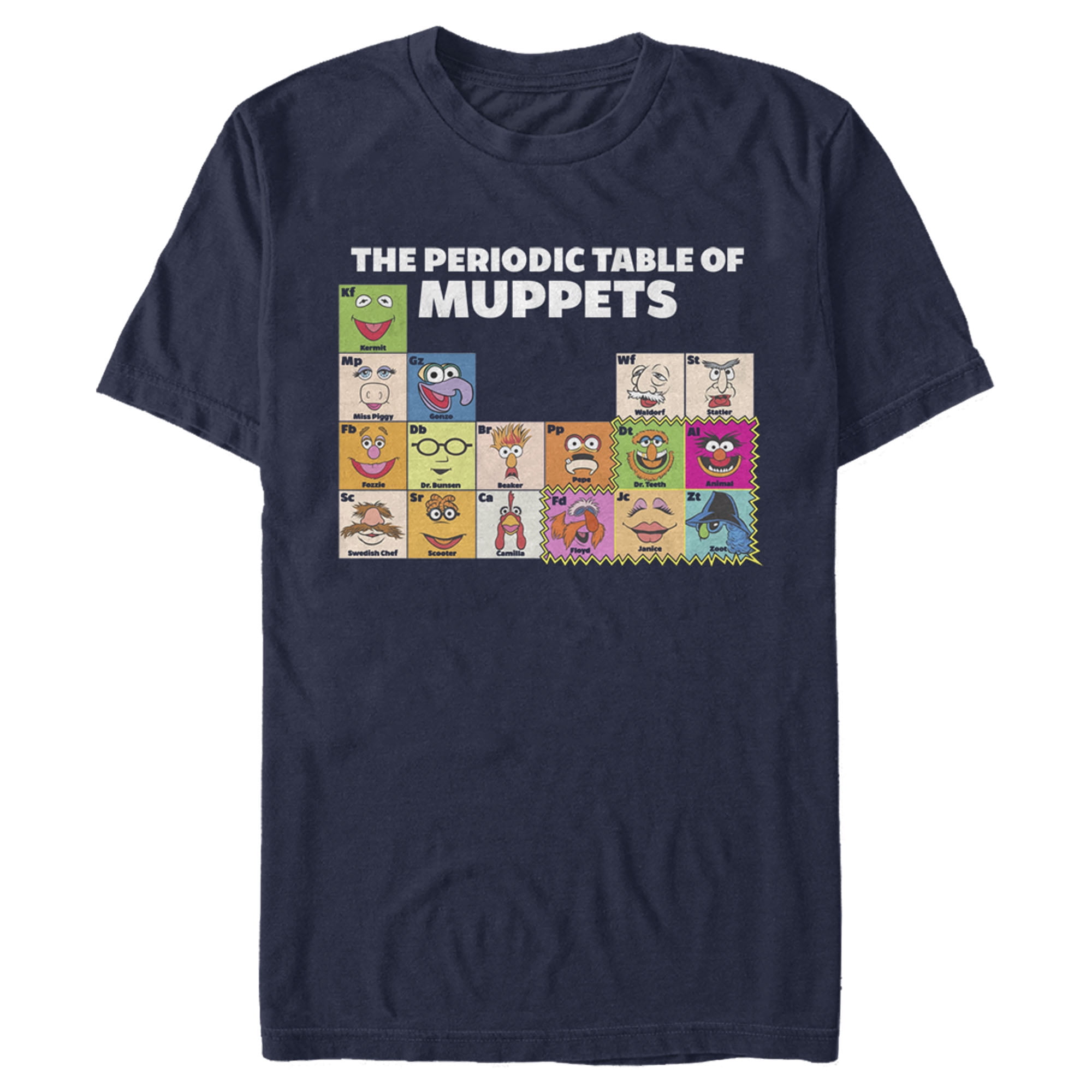Men's The Muppets Periodic Table Graphic Tee Navy Blue 3X Large ...