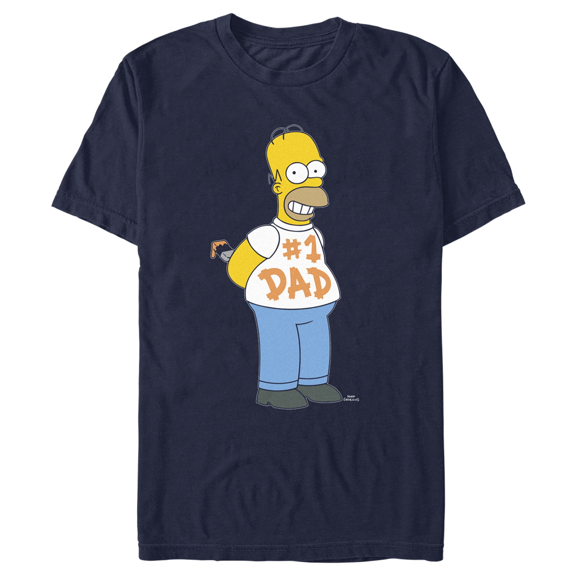 Men's The Simpsons #1 Dad Homer Graphic Tee Navy Blue 3X Large ...