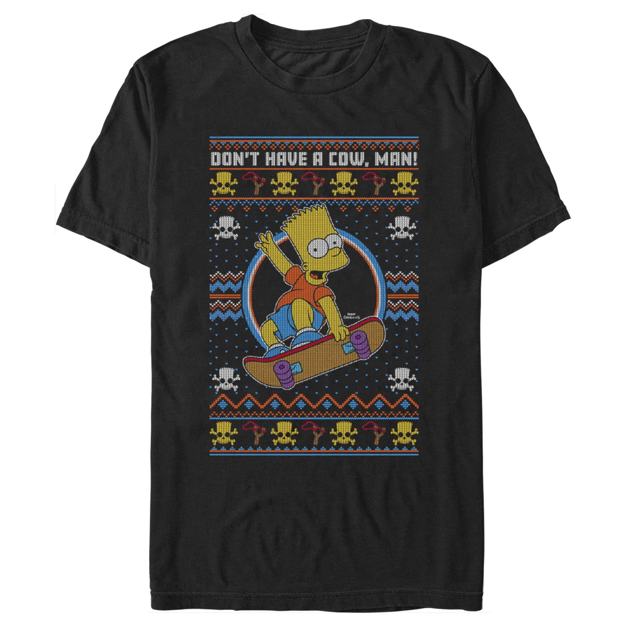 Men's The Simpsons Bart Don't Have a Cow, Man! Sweater Print Graphic ...