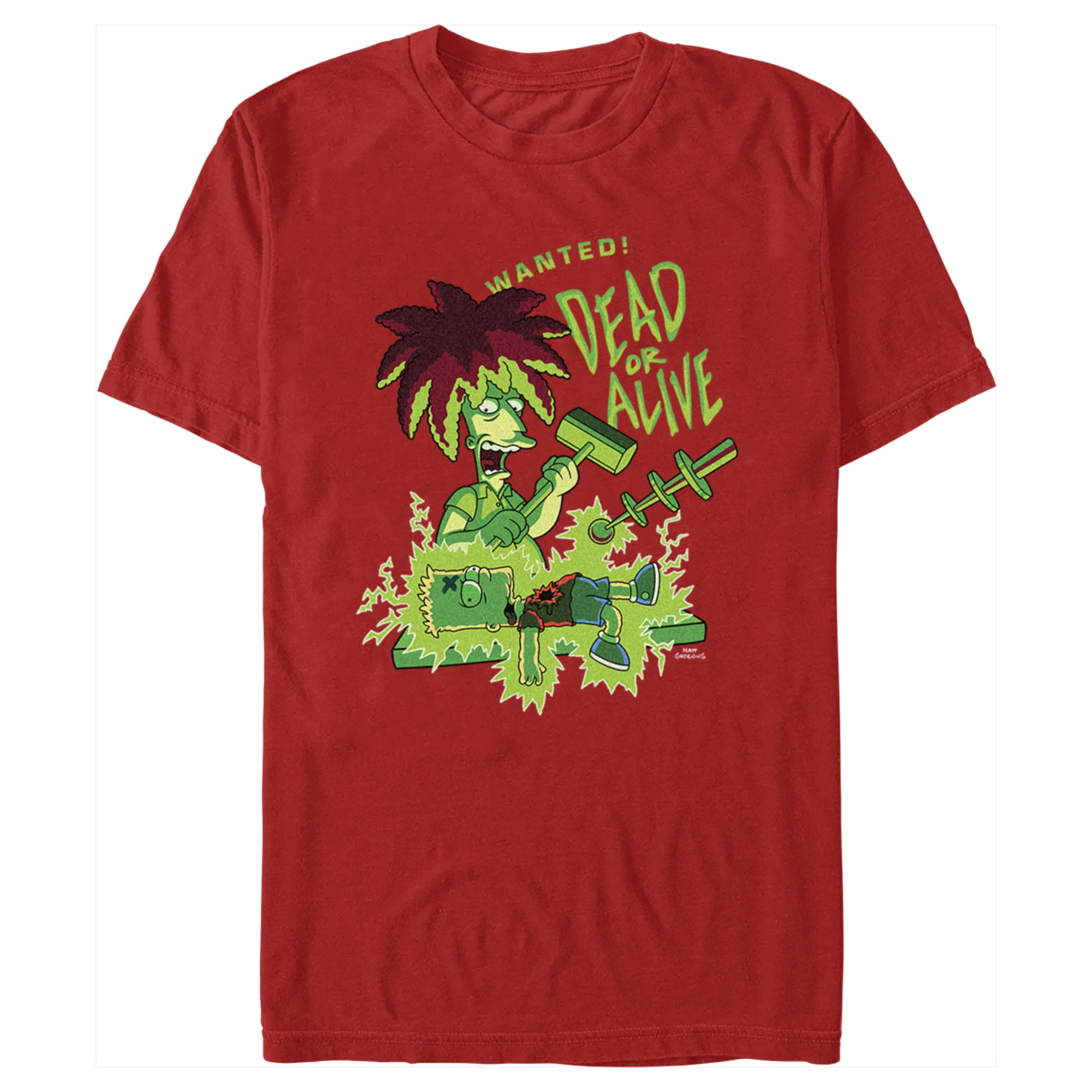 Men's The Simpsons Bart and Sideshow Bob Wanted! Dead or Alive Graphic ...