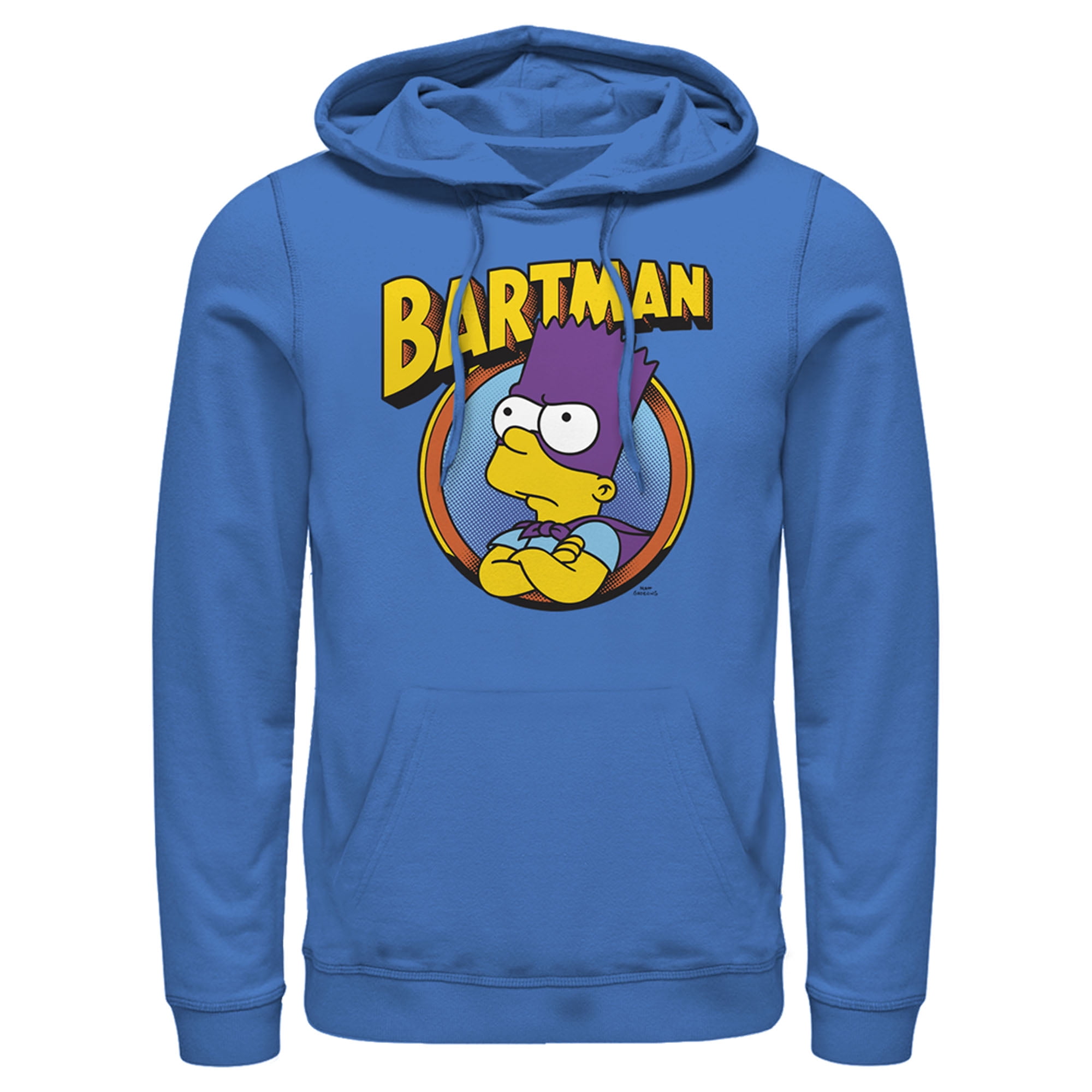 Men's The Simpsons Bartman Pull Over Hoodie Royal Blue 3X Large ...