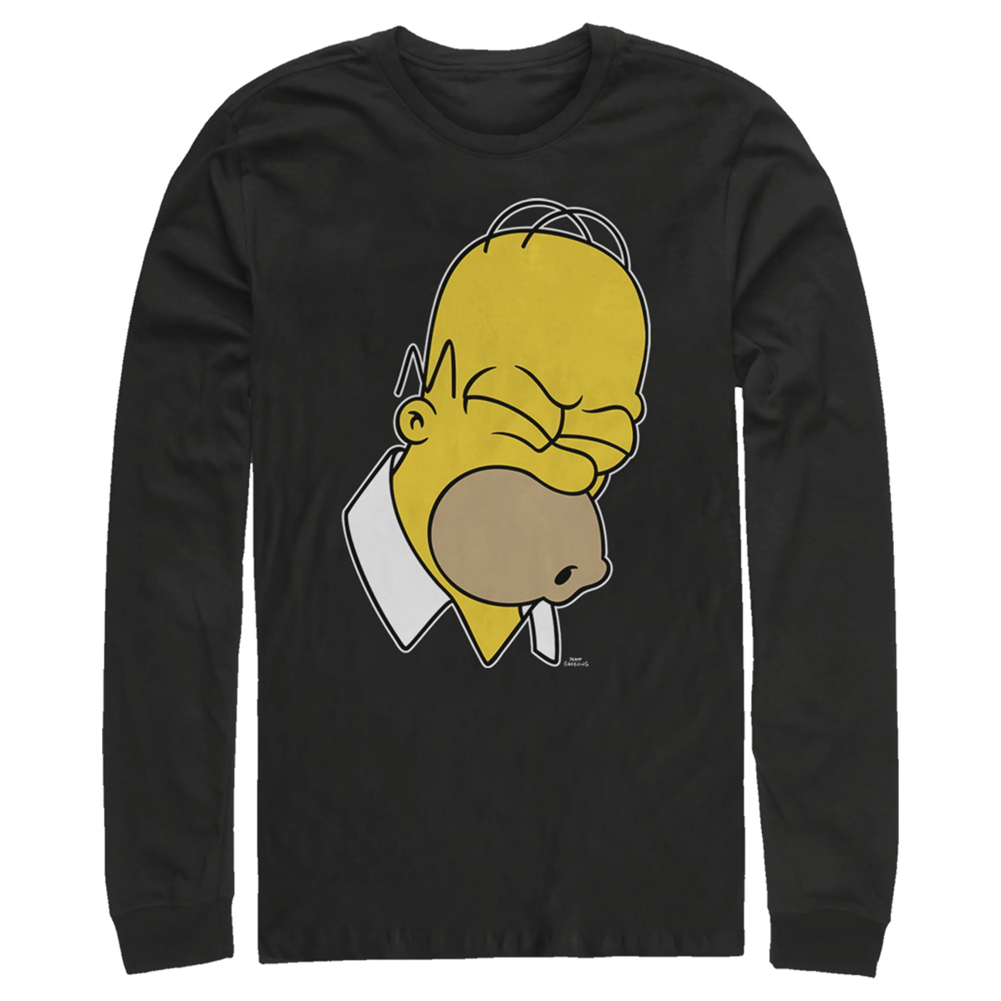 Men's The Simpsons Doh Homer Long Sleeve Shirt Black Large - Walmart.com