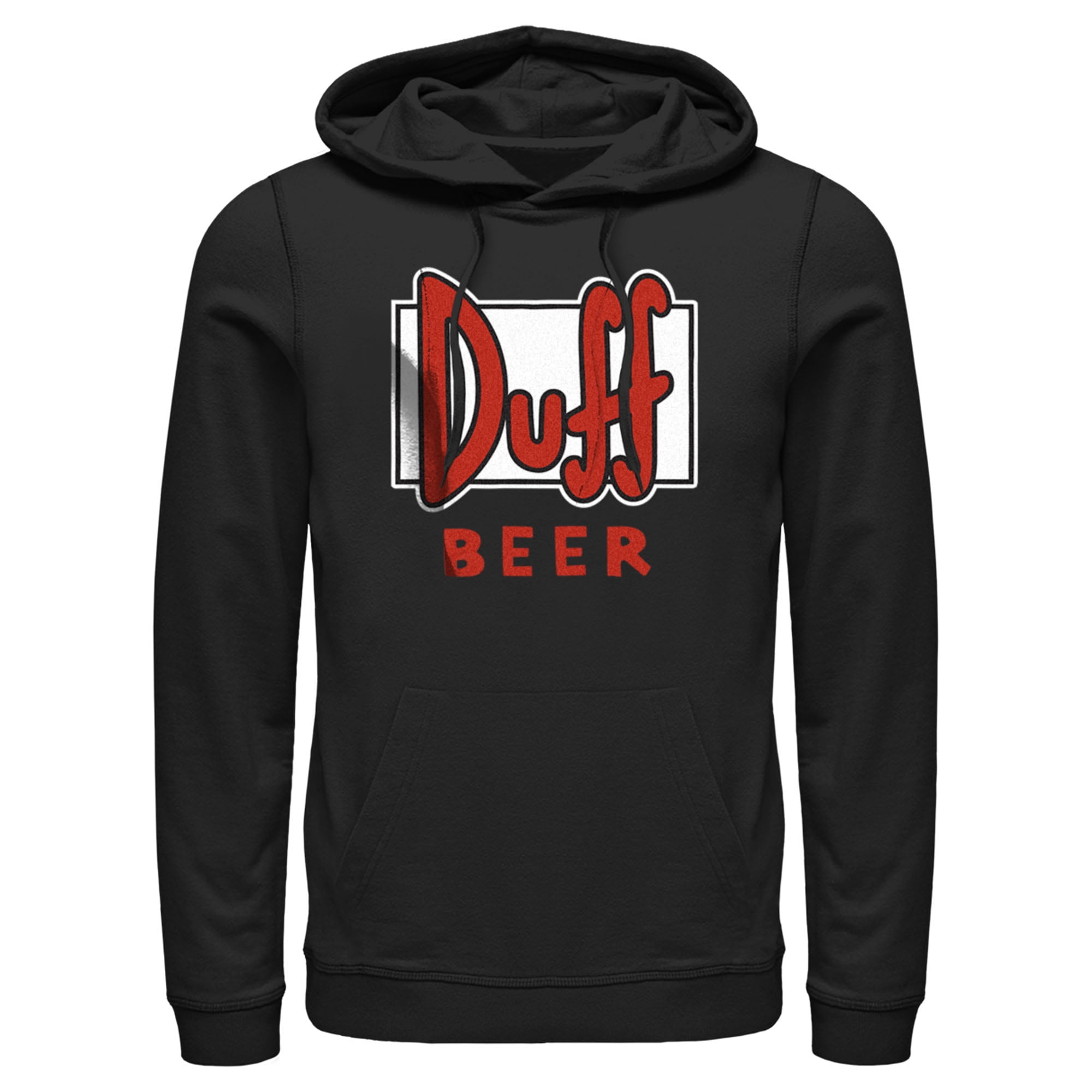 Men's The Simpsons Duff Beer Logo Pull Over Hoodie Black Medium ...