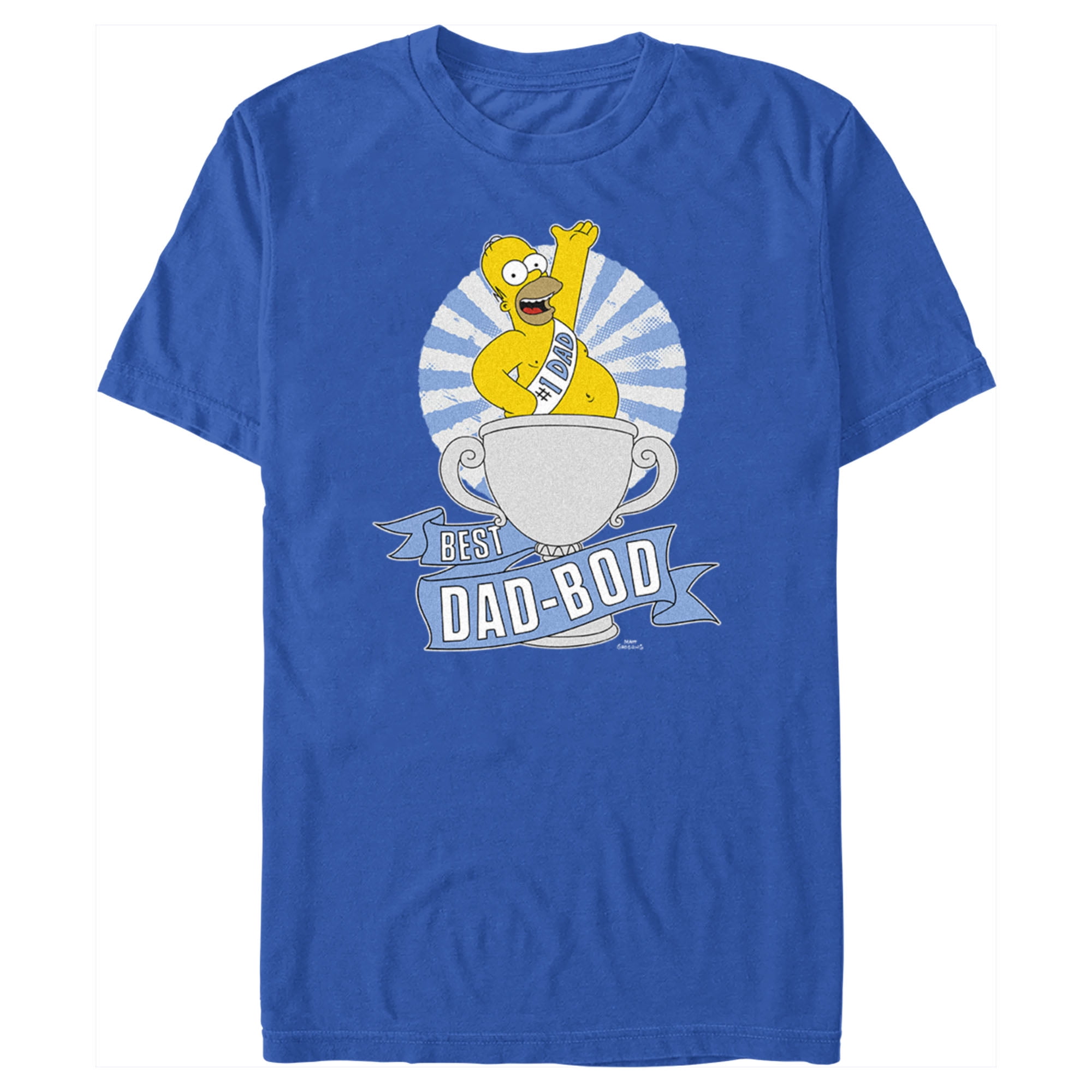 Men's The Simpsons Father's Day Homer Simpson Best Dad-Bod Graphic Tee ...