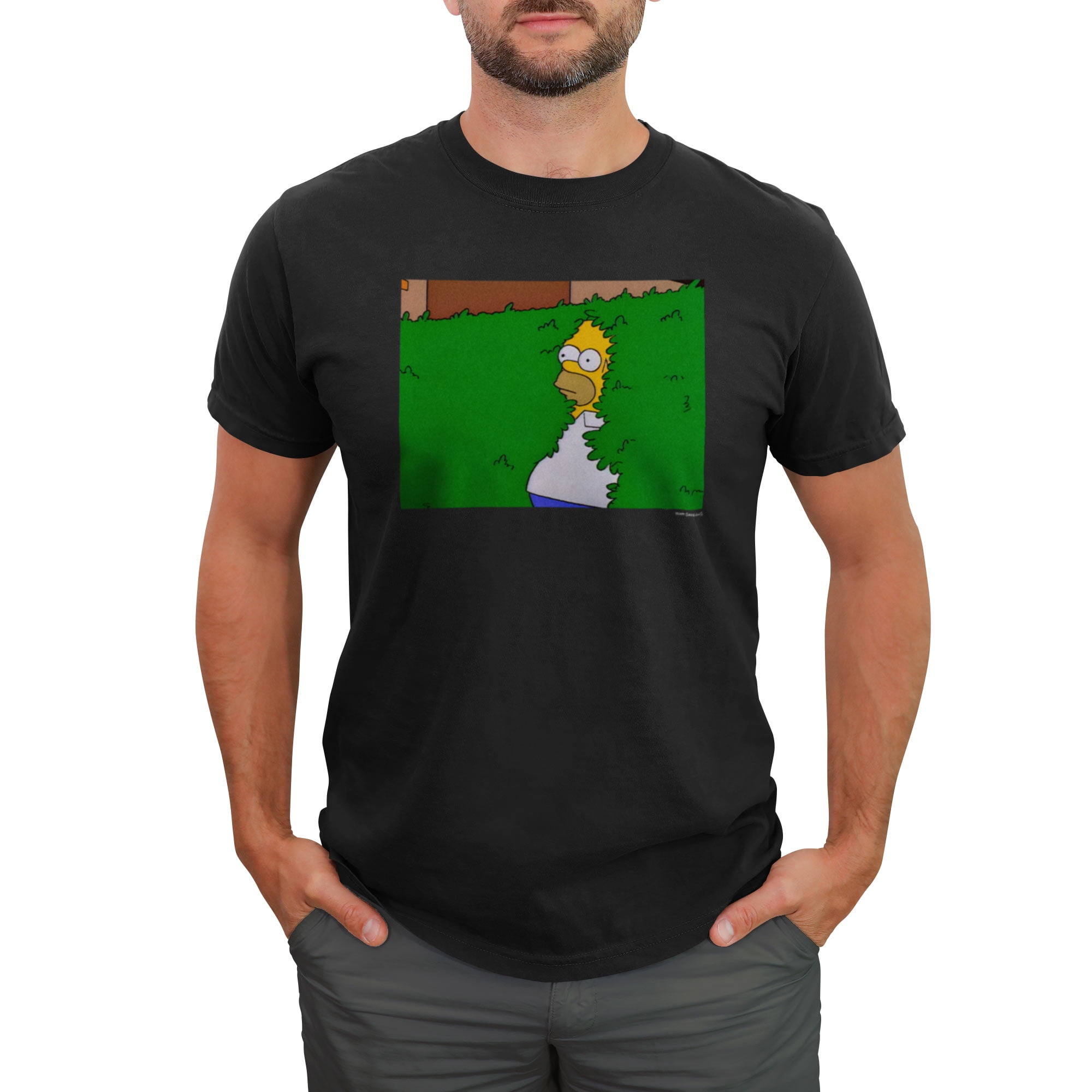 Men's The Simpsons Homer Disappearing into the Bush, Nothing to See ...