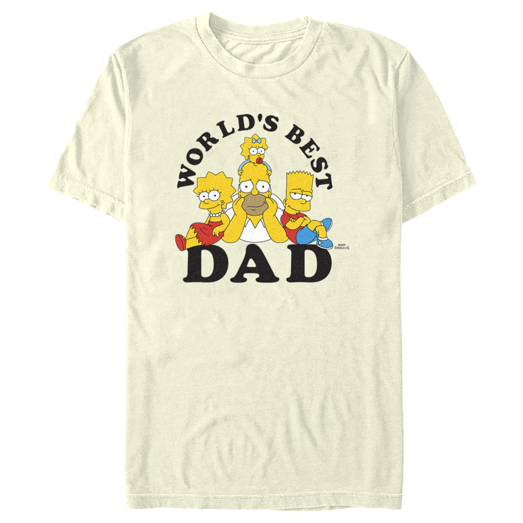 Men's The Simpsons Homer World's Best Dad Graphic Tee Beige Large ...