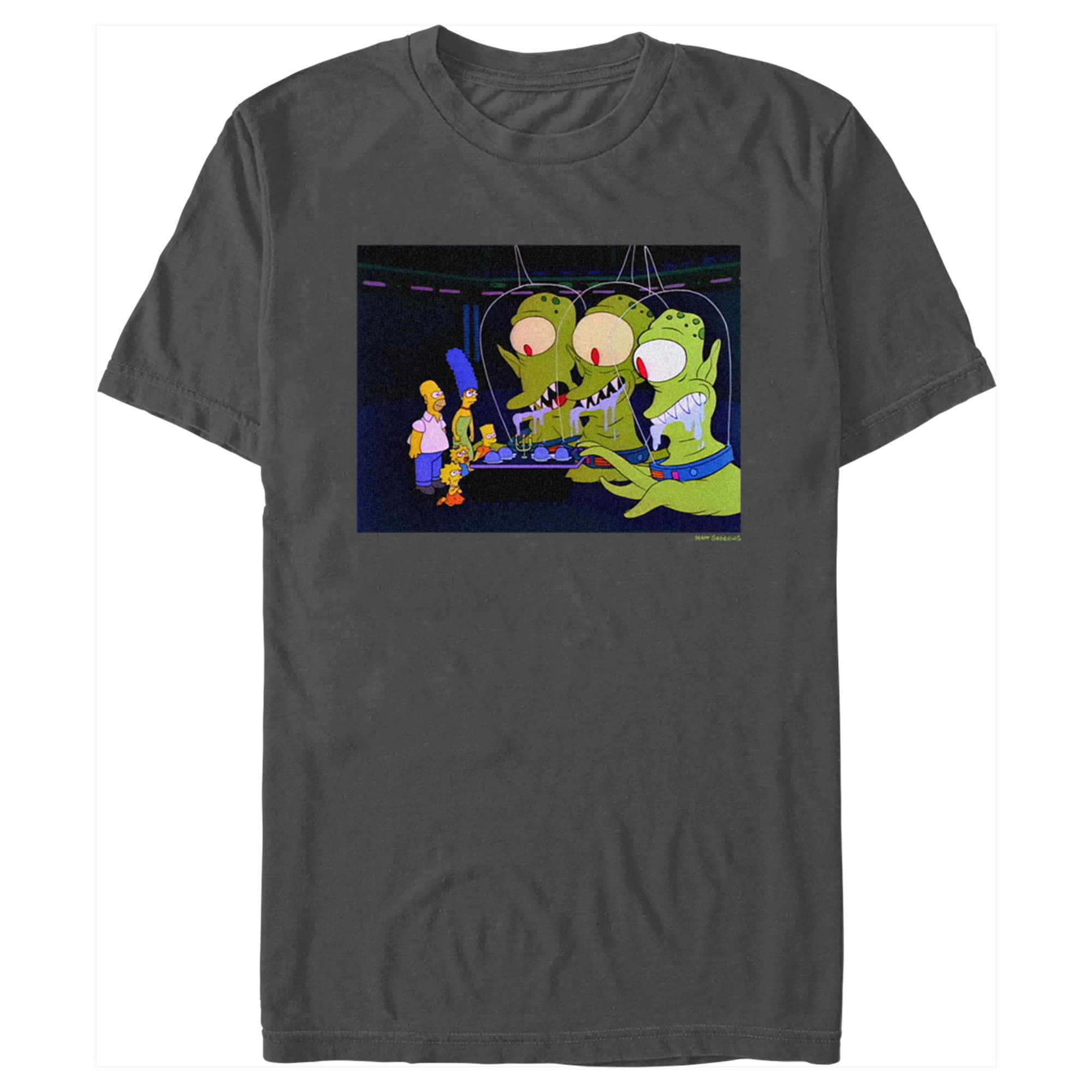 Men's The Simpsons Kang and Kodos Graphic Tee Charcoal 3X Large ...