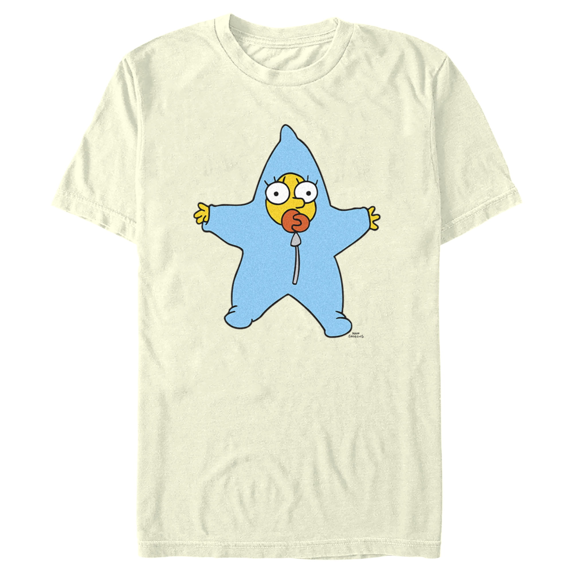 Men's The Simpsons Maggie Snow Suit Graphic Tee Beige Small - Walmart.com