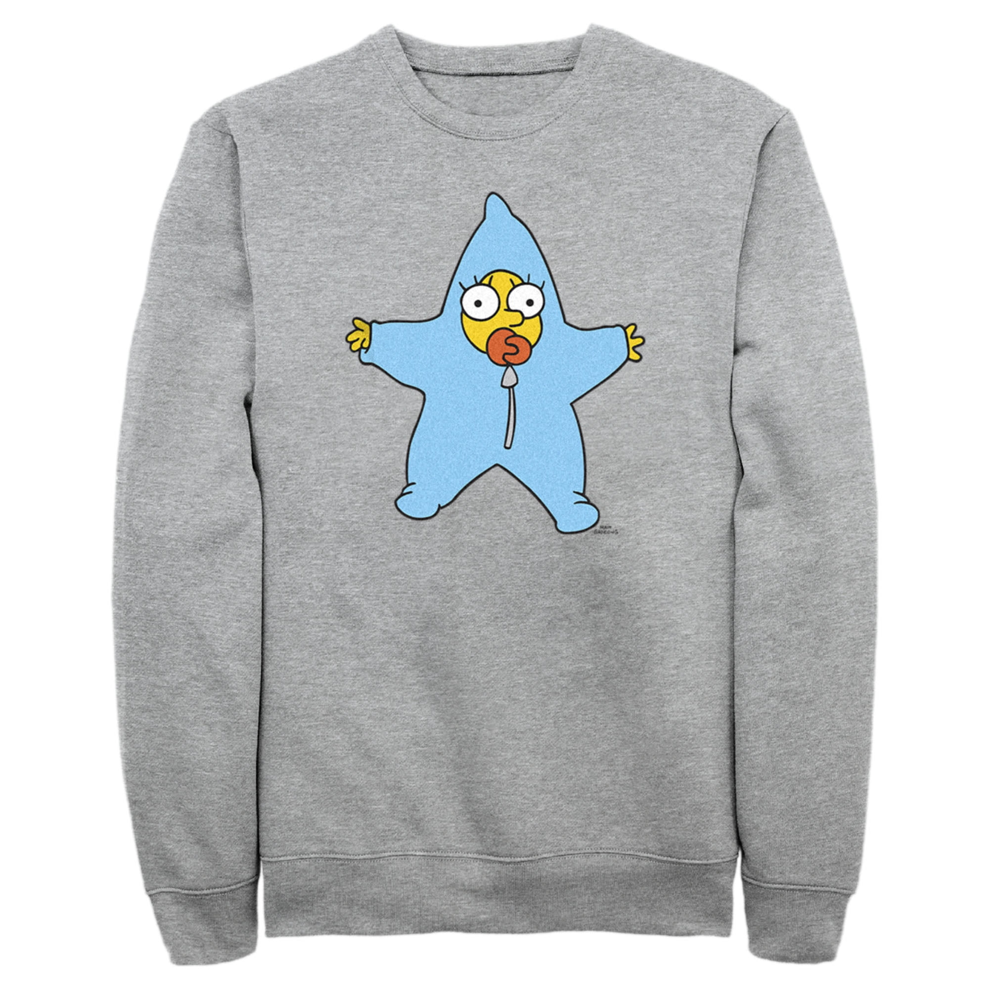 Men's The Simpsons Maggie Snow Suit Sweatshirt Athletic Heather Medium ...