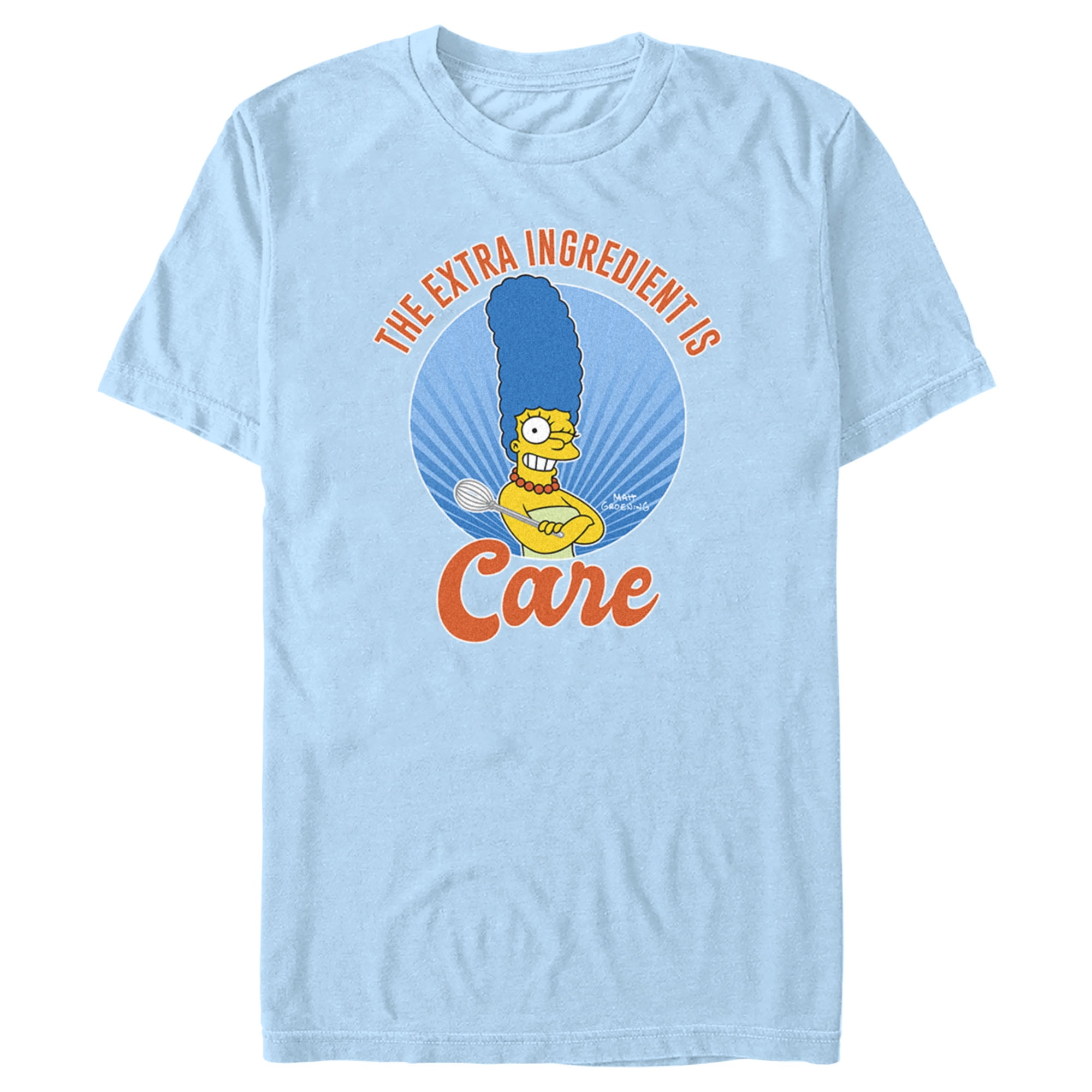 Men's The Simpsons Marge The Extra Ingredient is Care Graphic Tee Light ...