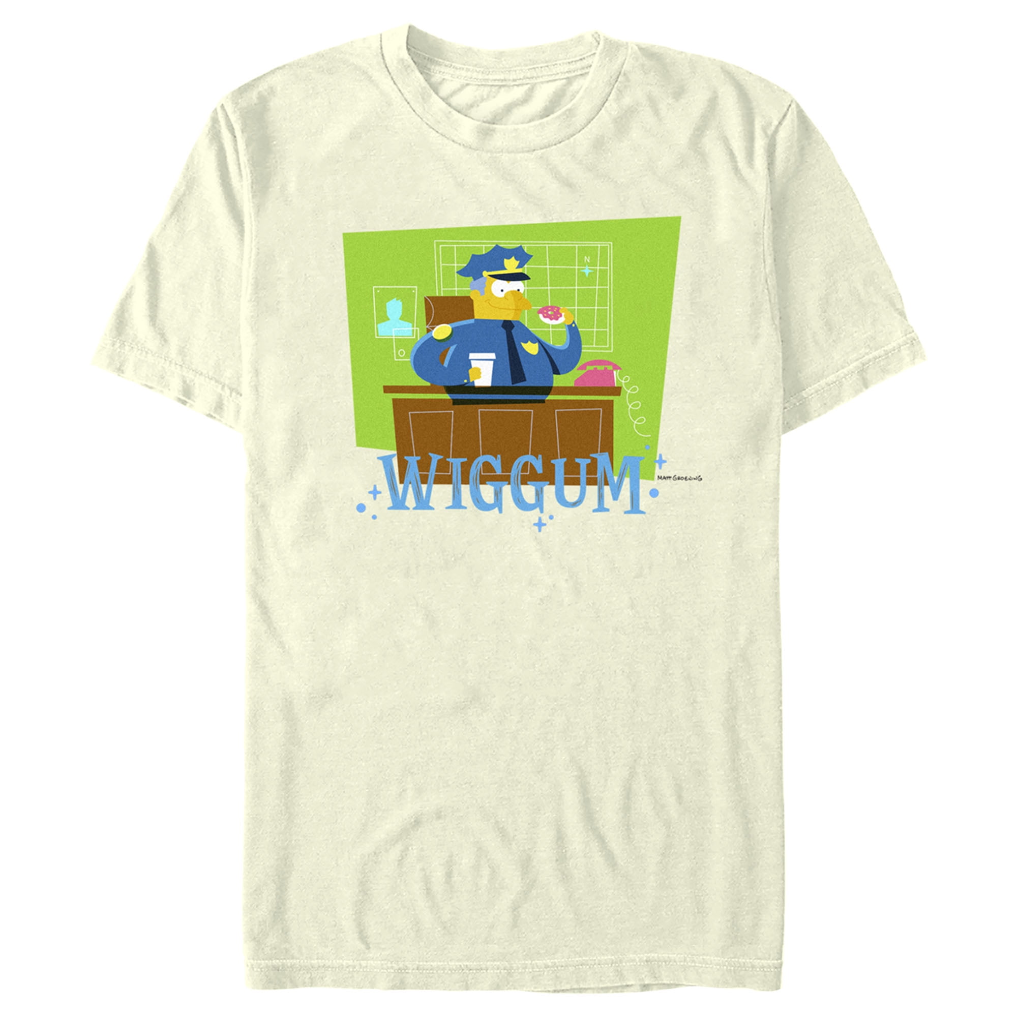 Men's The Simpsons Officer Wiggum's Office Graphic Tee Beige Large ...