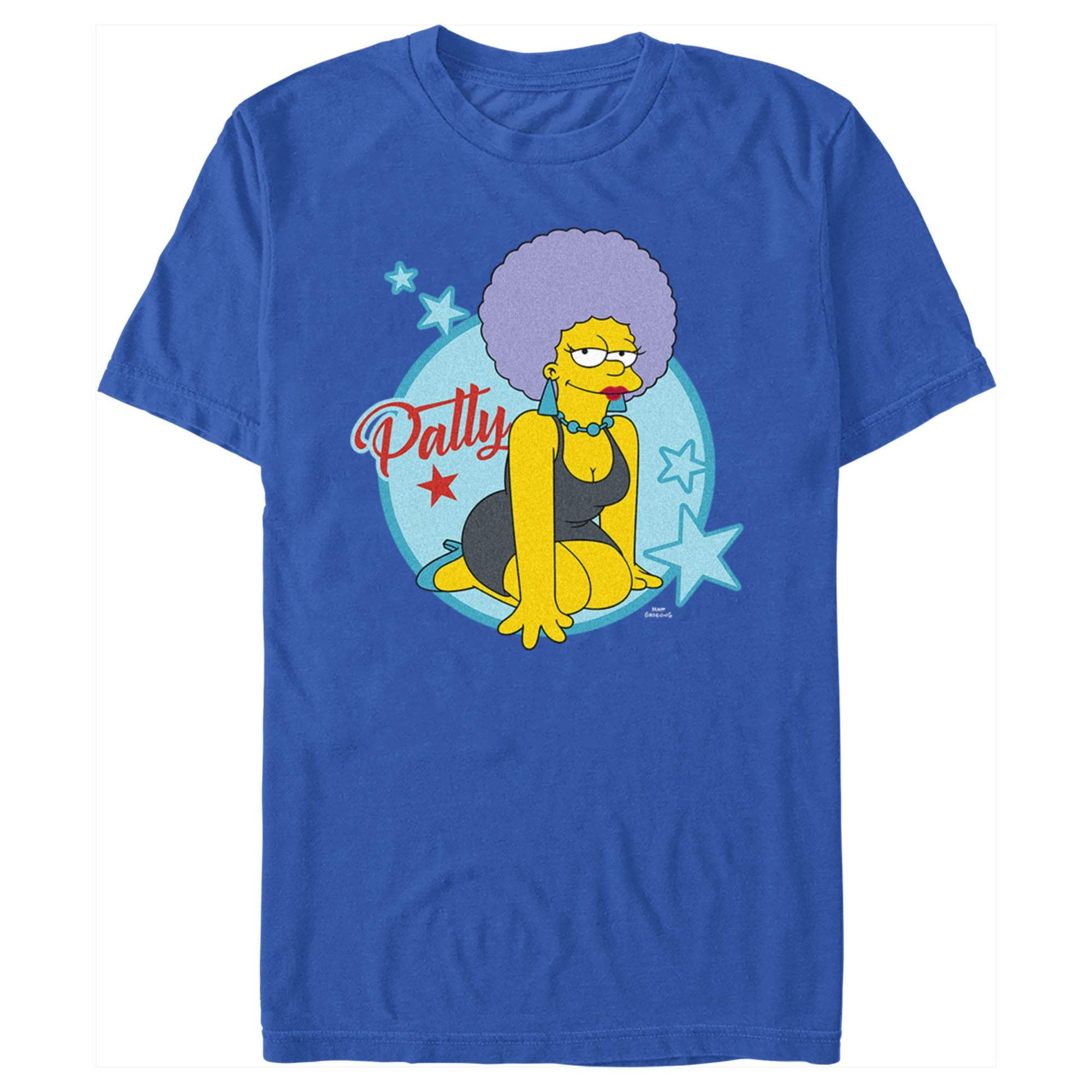 Men's The Simpsons Patty Portrait Graphic Tee Royal Blue X Large ...