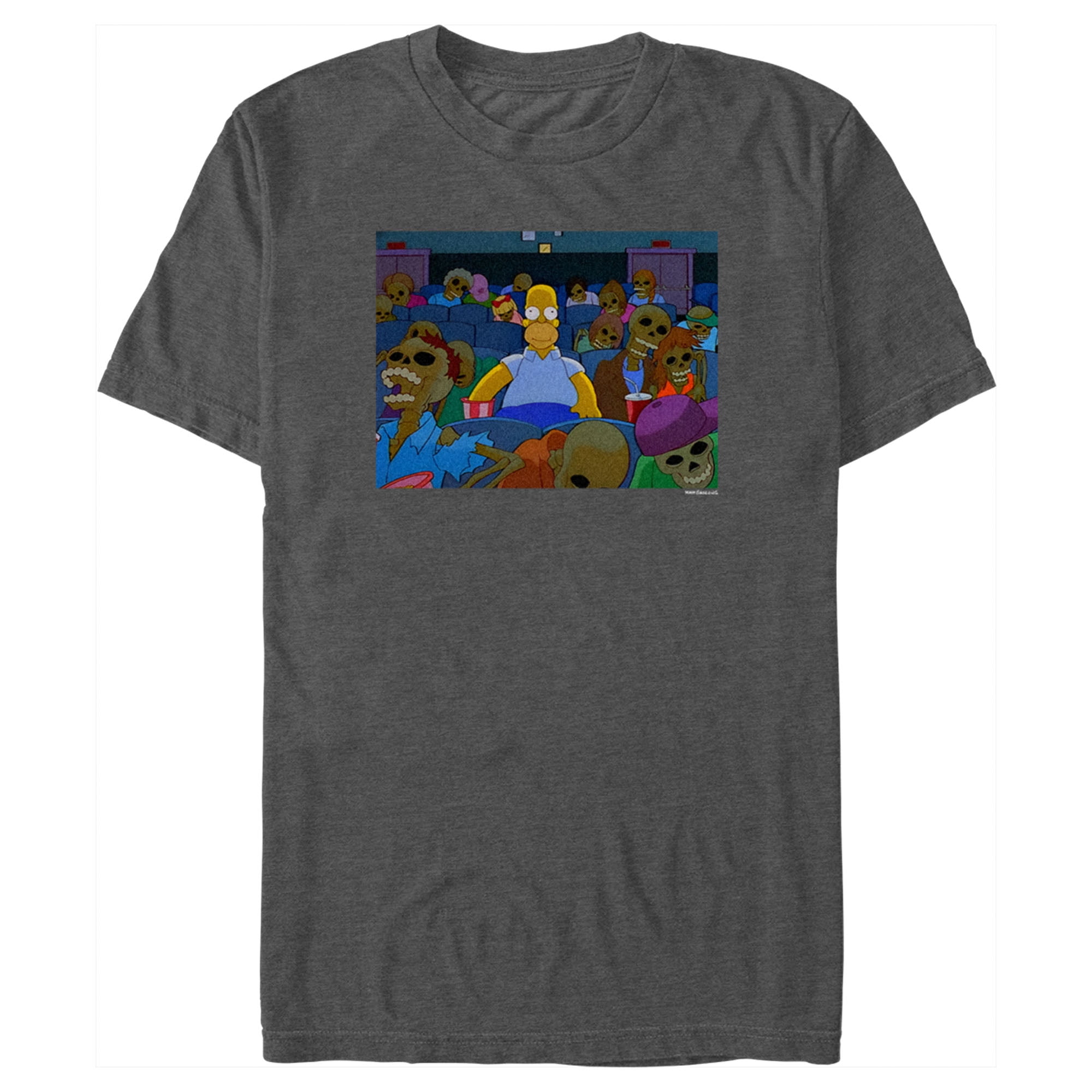 Men's The Simpsons Treehouse of Horror Homer Skeleton Theater Scene ...