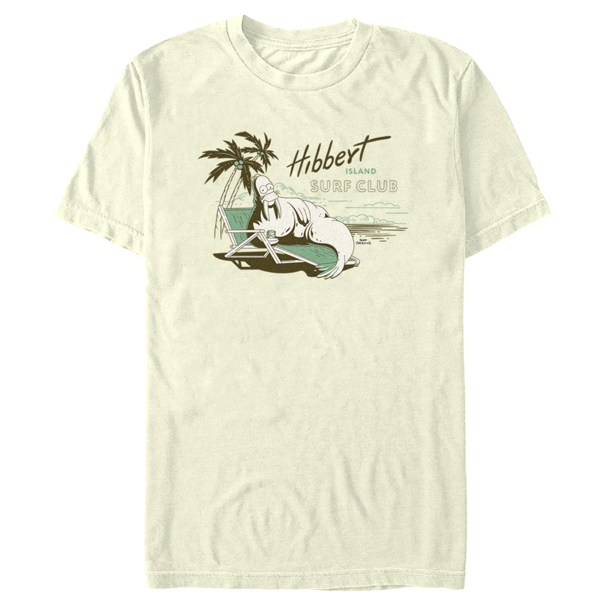 Men's The Simpsons Walrus Homer Hibbert Island Surf Club Graphic Tee ...