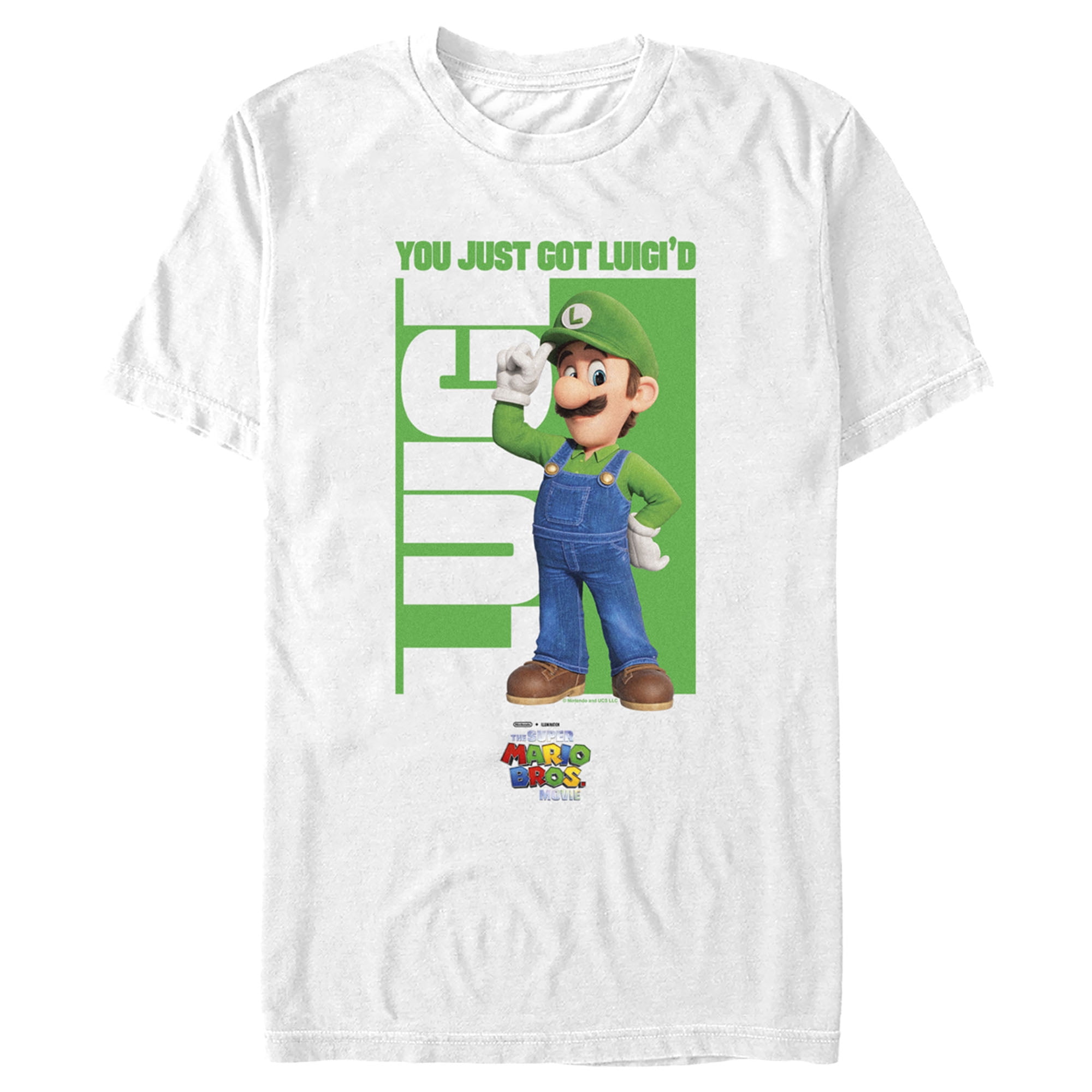 Men's The Super Mario Bros. Movie Luigi You Just Got Luigi'd Graphic ...