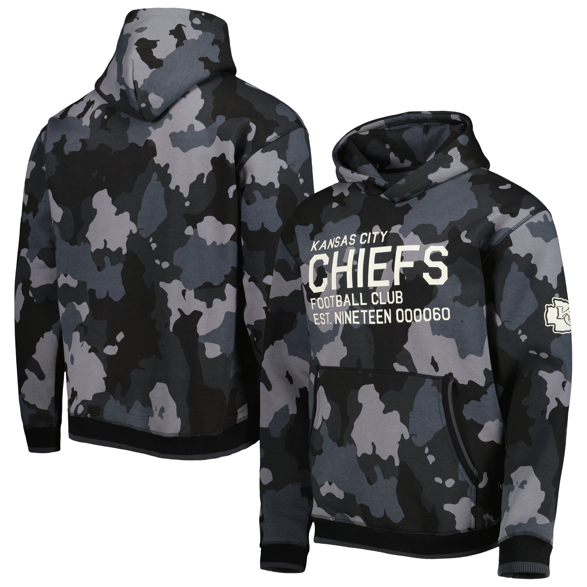 The Wild Collective Men's KC Chiefs Camo Pullover Hoodie, Adult ...