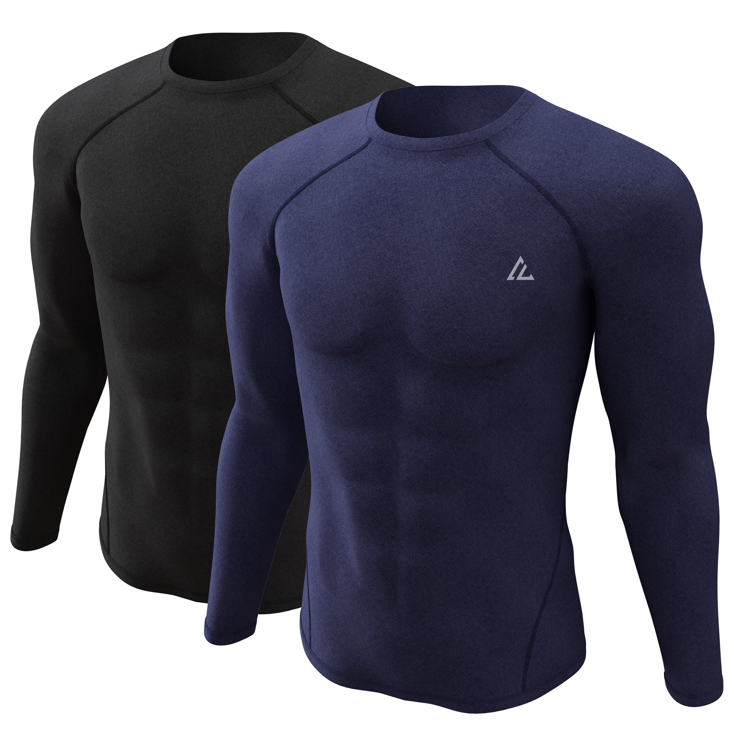 Men's Thermal Shirt 2/4 Pcs Fleece Lined Long Sleeve Tops Athletic Base ...