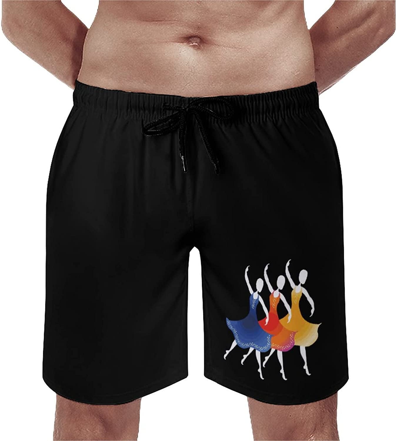 Men's Three Little Girls Dance Swim Trunks Quick Dry Swim Shorts ...