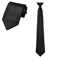 Men's Solid Black Clip-on Ties, Perfect for Weddings, Graduations ...
