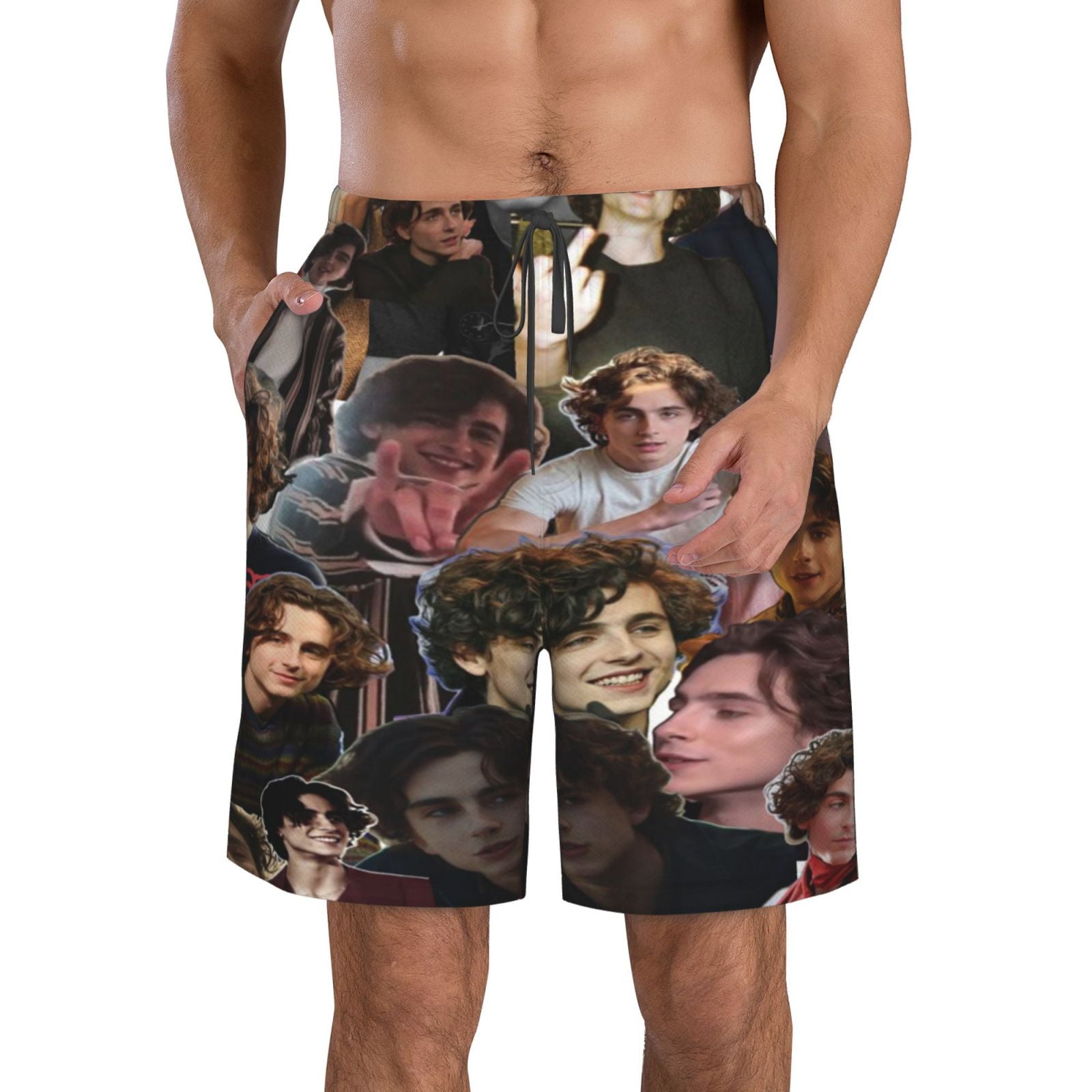 Men's Timothee Chalamet Swim Trunks Quick Dry Bathing Suits Holiday ...