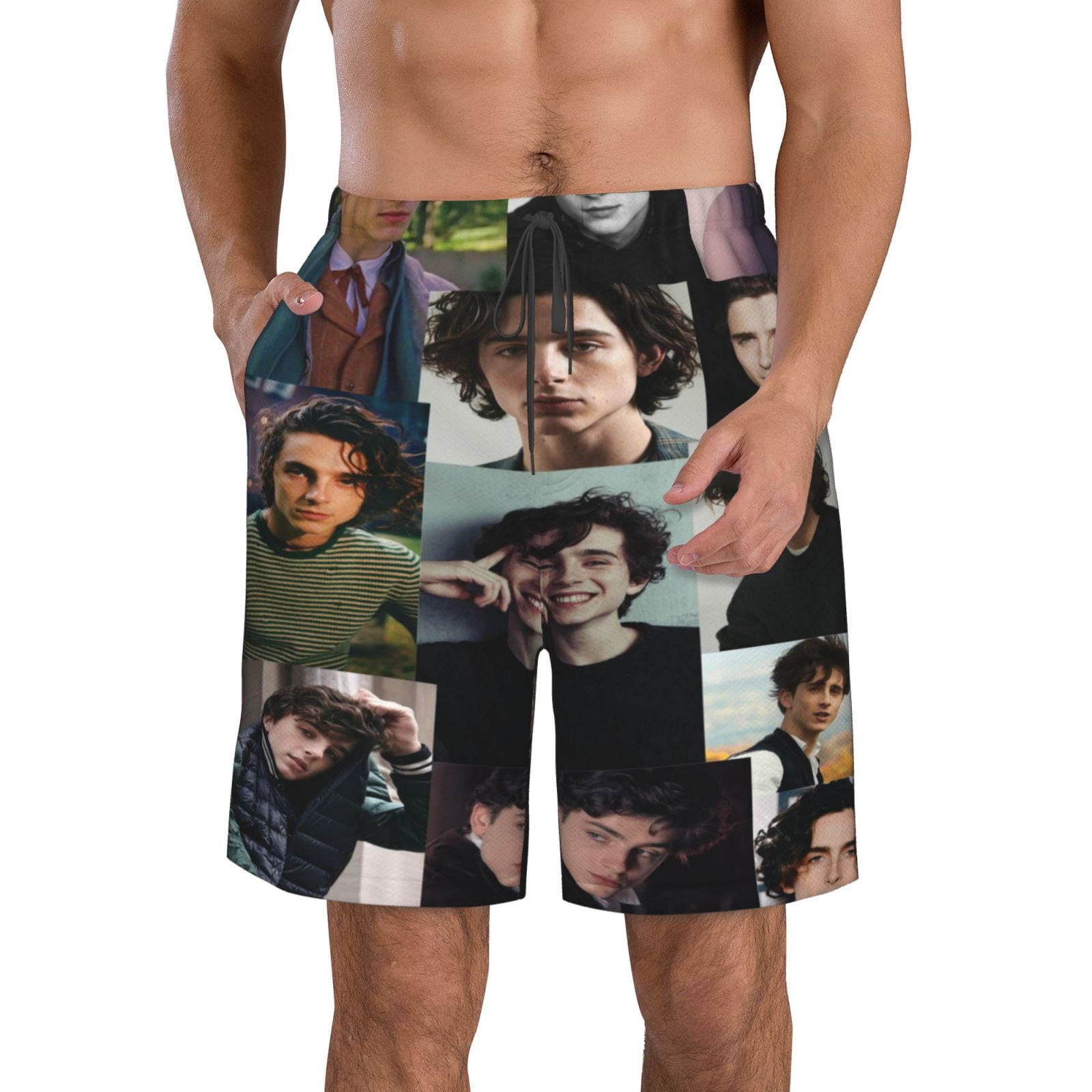 Men's Timothee Chalamet Swim Trunks Quick Dry Bathing Suits Holiday ...