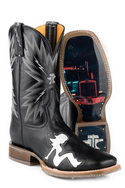 Men's Tin Haul Cowgirl Boots with Keep On Tuckin Sole Handcrafted Black ...