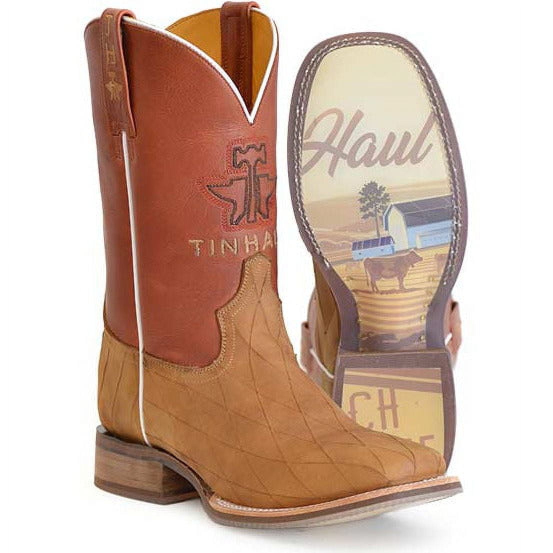 Men's Tin Haul Crossed Boots with Ranch Sole Handcrafted Brown ...