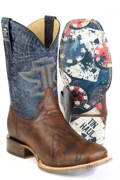 Men's Tin Haul Dealers Choice Boots with Ace of Spades Sole Handcrafted ...