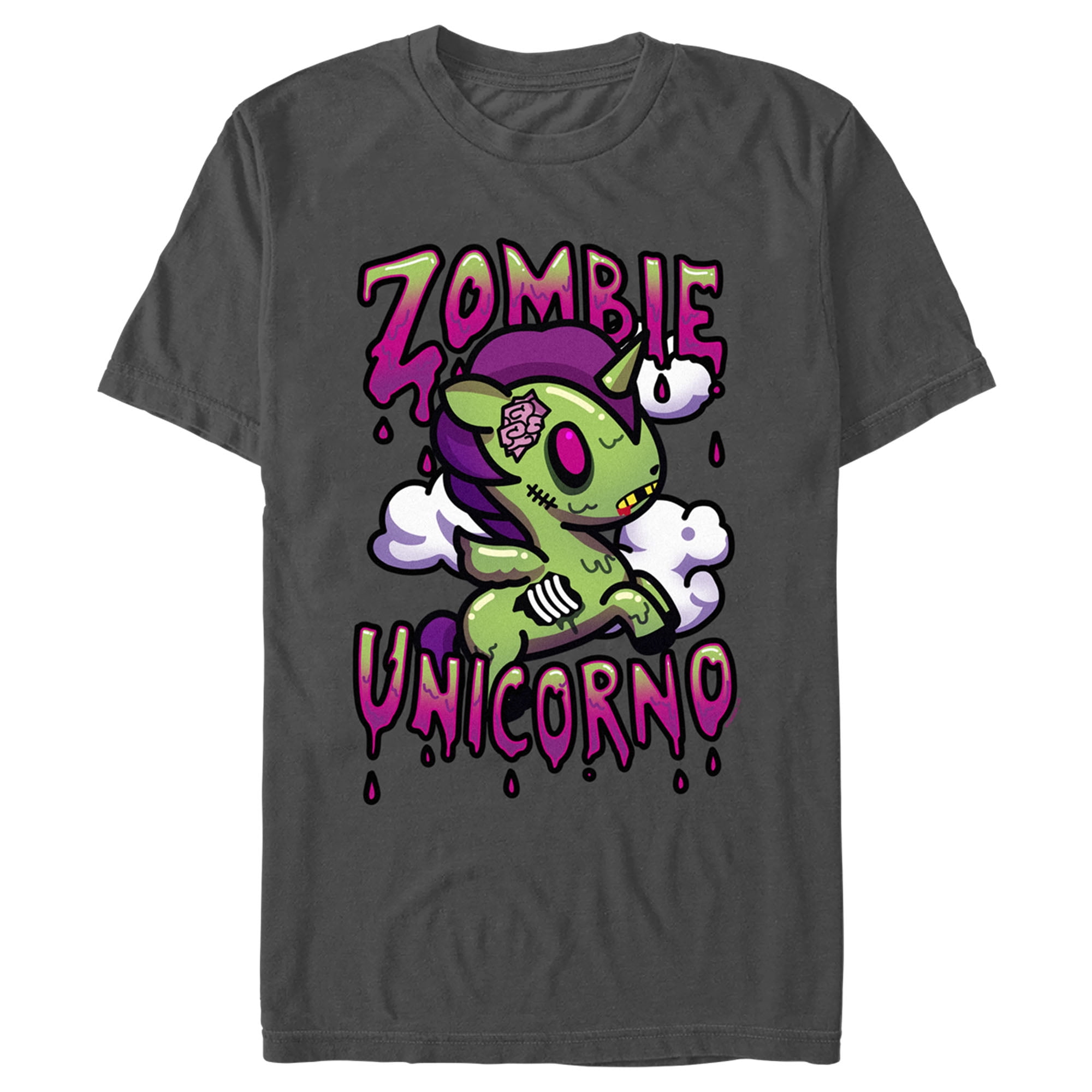 Men's Tokidoki Zombie Unicorno Milo Graphic Tee Charcoal Small ...
