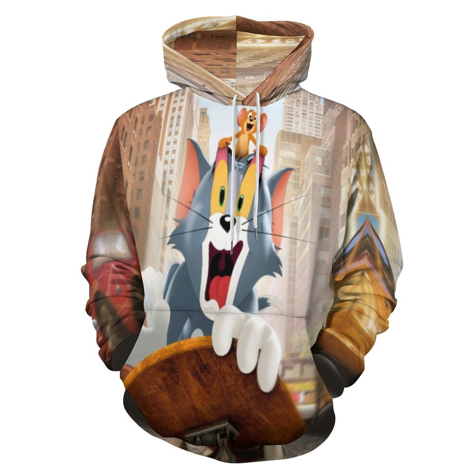 Men's Tom Cat Jerly Hoodie Long Sleeves Unisex Graphic Print Sweatshirt ...