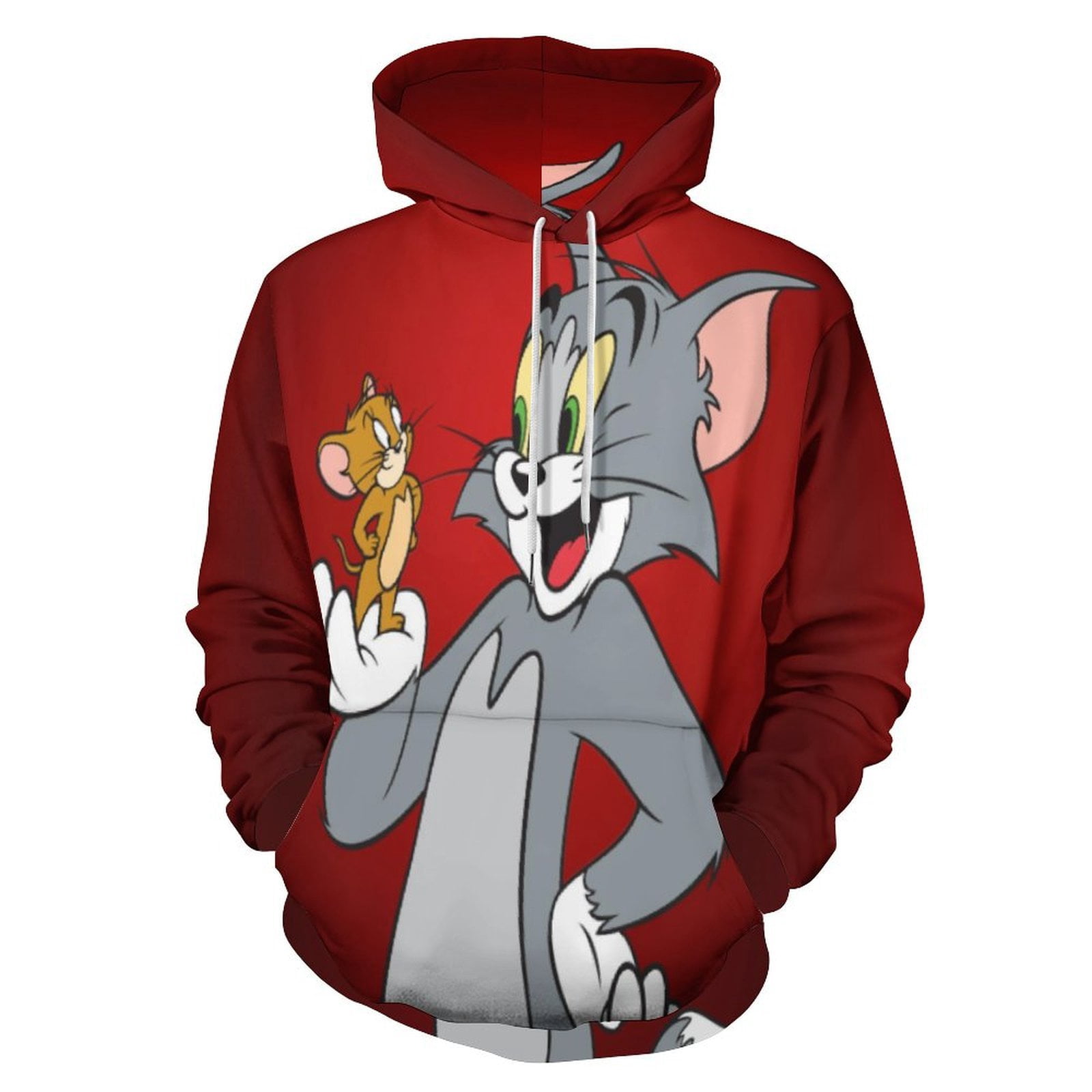 Men's Tom Cat Jerly Hoodie Long Sleeves Unisex Graphic Print Sweatshirt ...